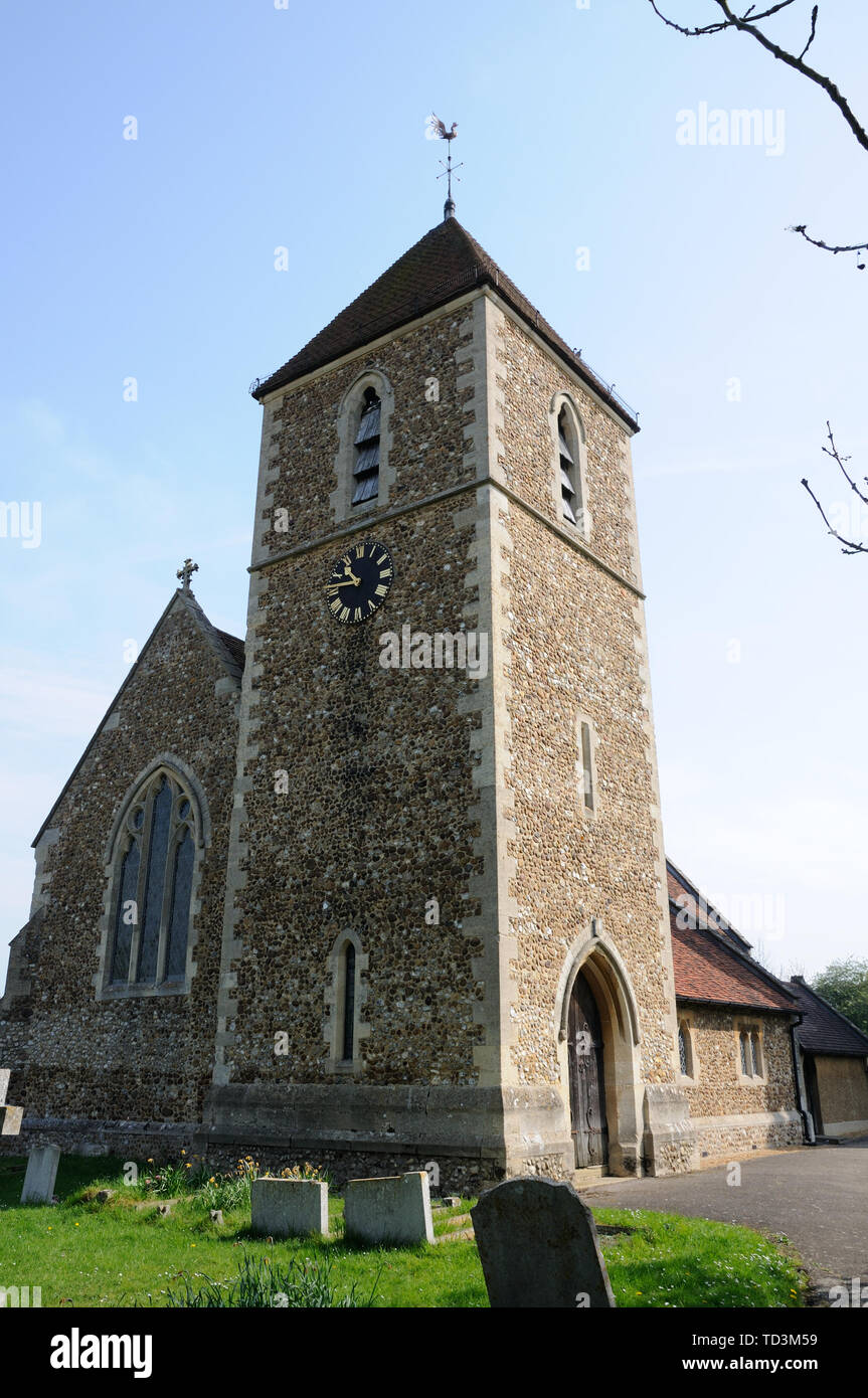 St Peter’s Church, Holwell, Hertfordshire, was rebuilt in 1877-9 ...