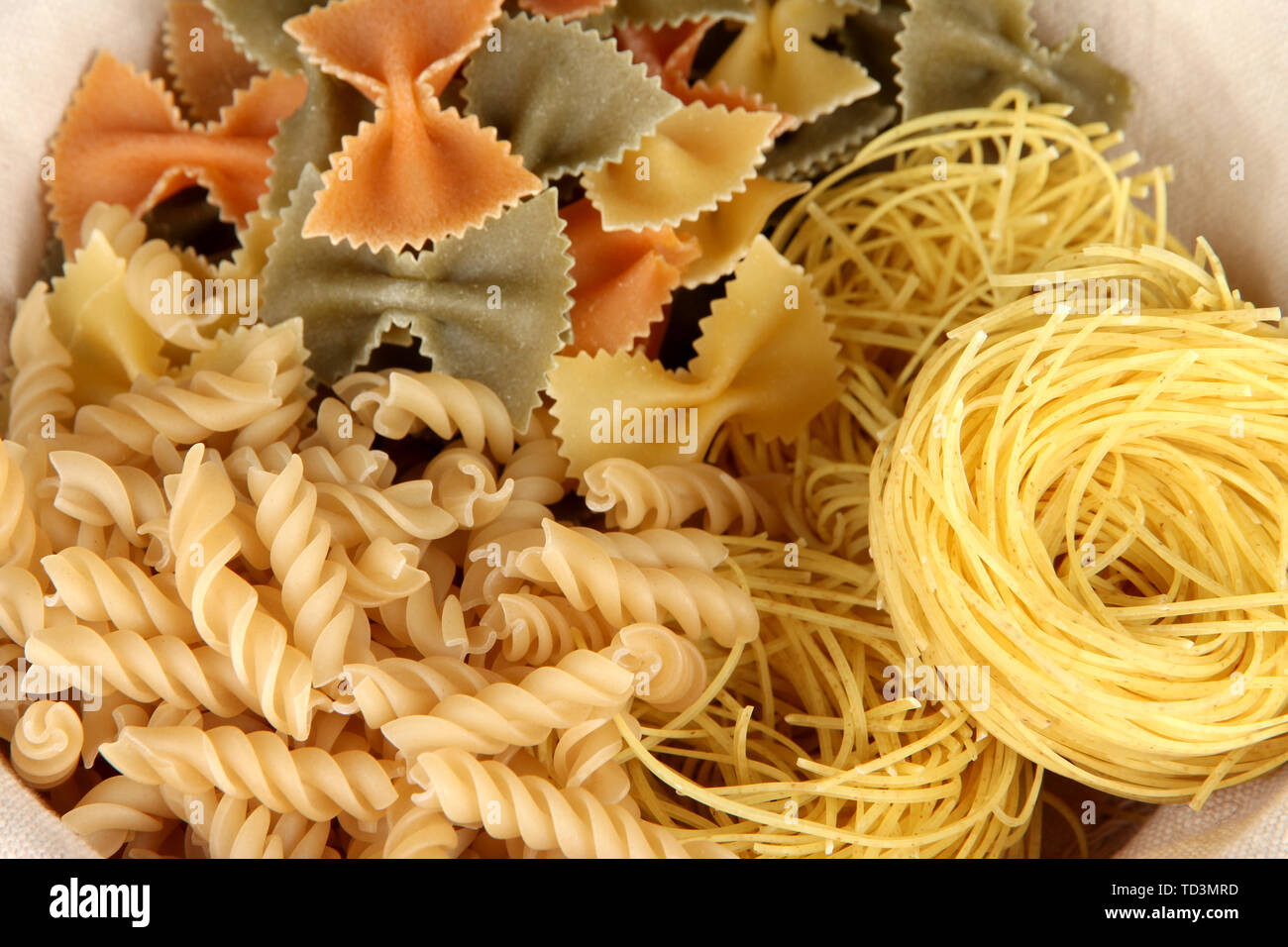 Different types of pasta close-up Stock Photo - Alamy