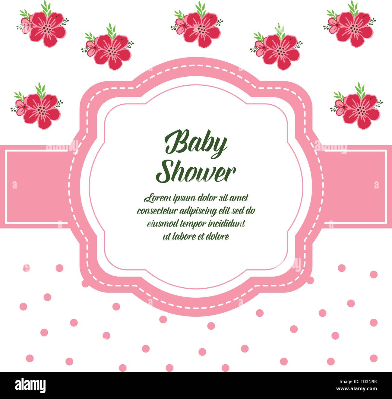 Vector illustration design of card baby shower with various artwork ...