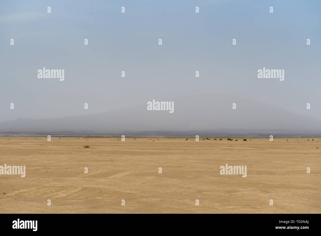 The barren landscape surrounding the Erta Ale Volcano in the Afar ...