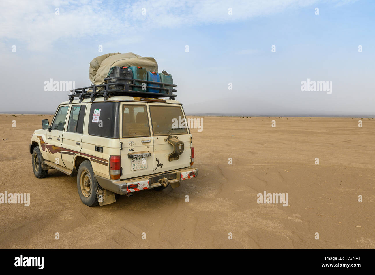 The barren landscape surrounding the Erta Ale Volcano in the Afar ...