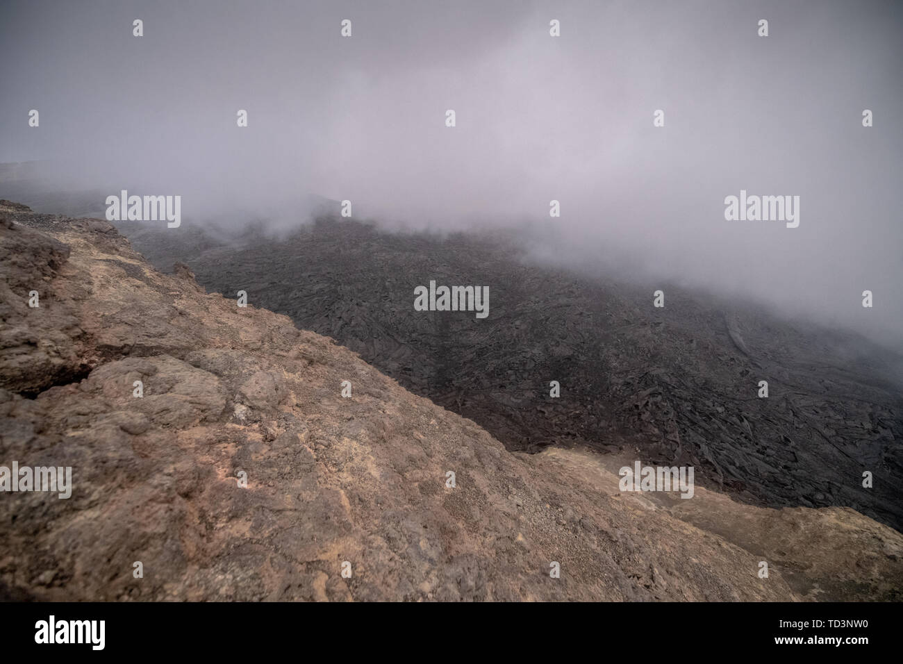 Apocalyptic look scenes as glowing red smoke pours out of Erta Ale ...