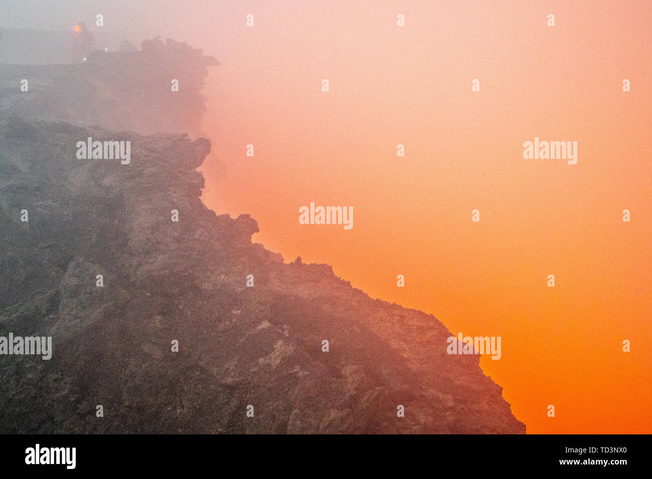 Apocalyptic look scenes as glowing red smoke pours out of Erta Ale ...