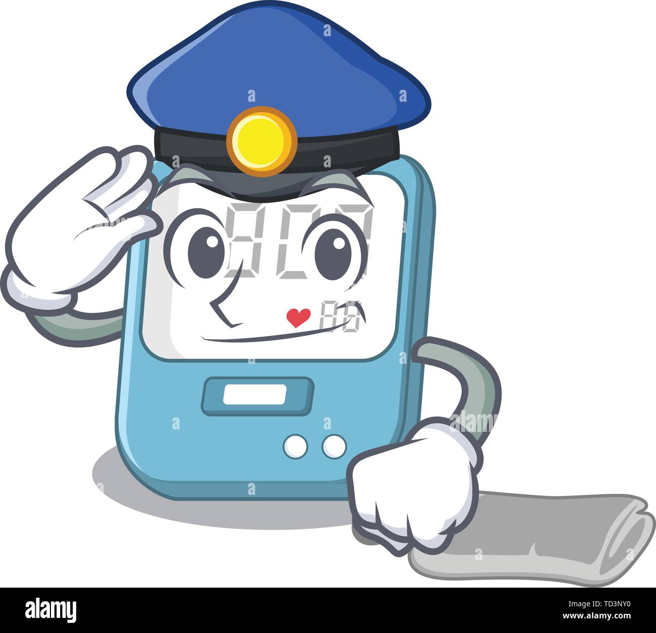 Police blood pressure isolated with the character Stock Vector Image ...