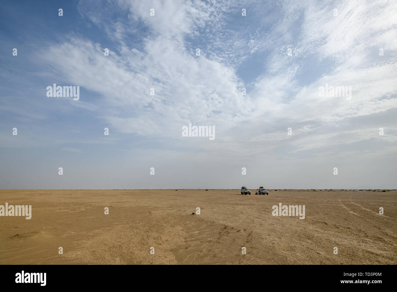 The barren landscape surrounding the Erta Ale Volcano in the Afar ...