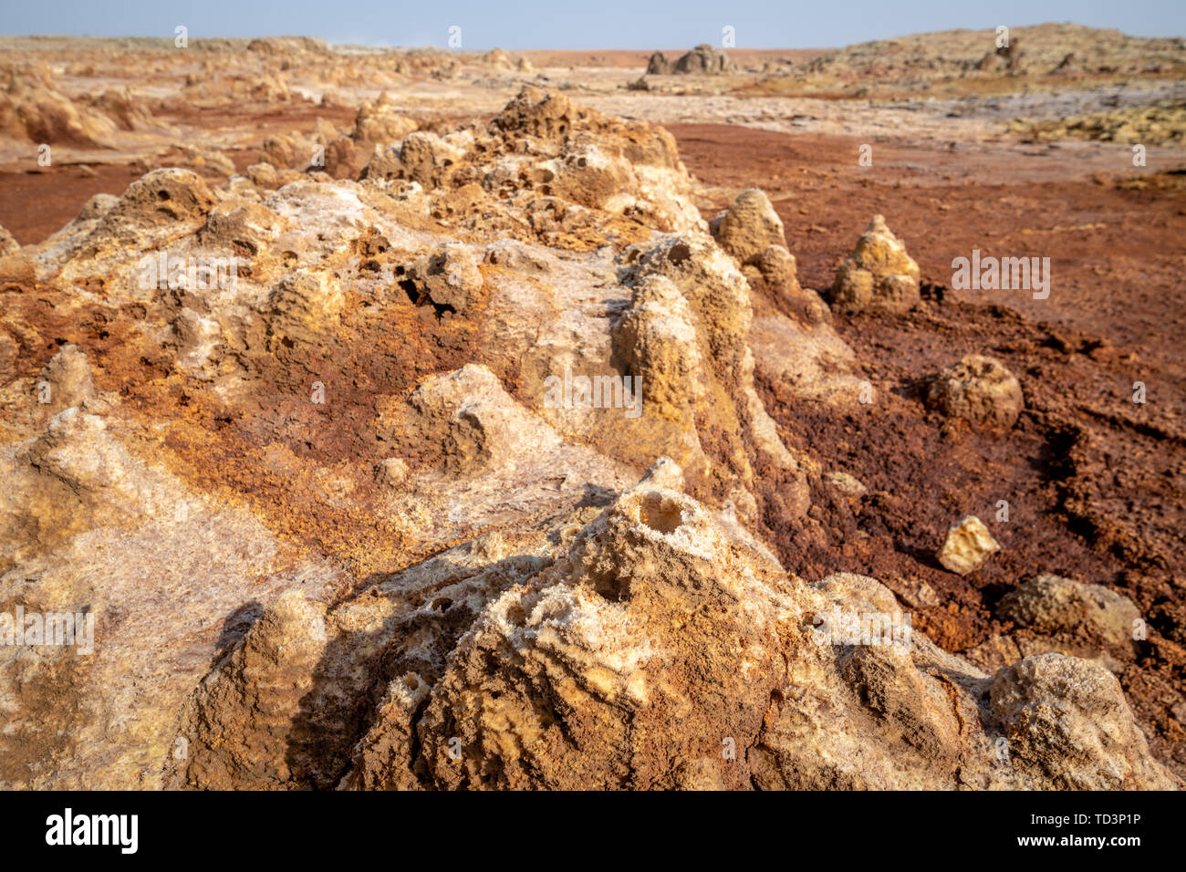 Dallol hydrothermal hot springs in the Danakil depression at the Afar ...