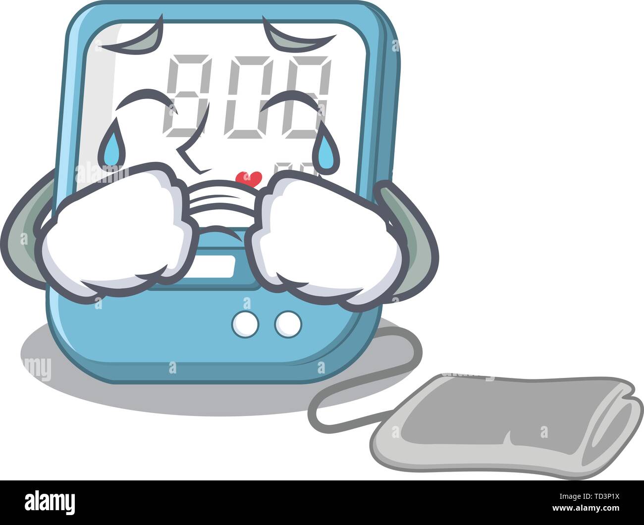 Crying blood pressure in cartoon medicine box Stock Vector Image & Art ...