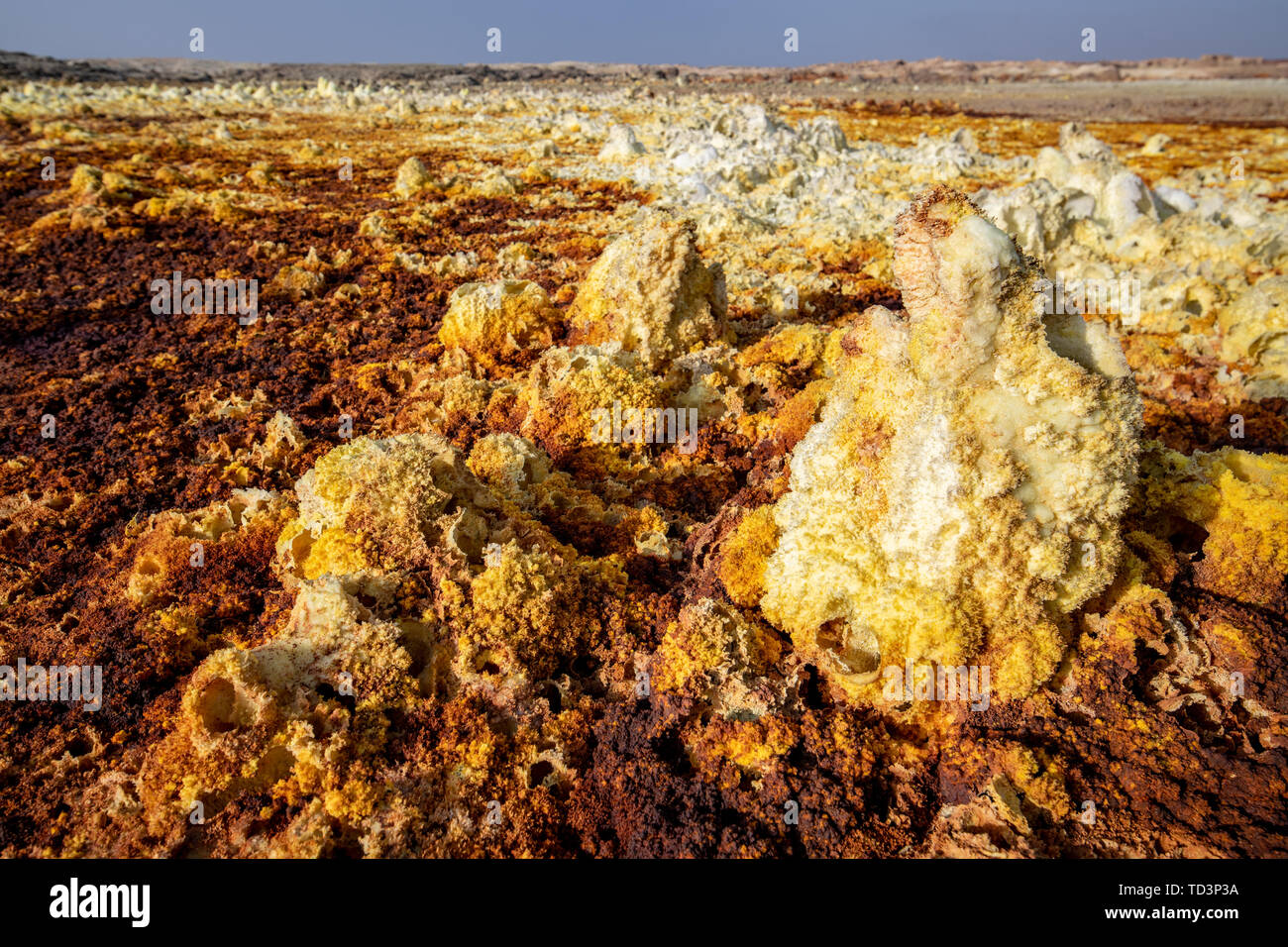 Dallol hydrothermal hot springs in the Danakil depression at the Afar ...