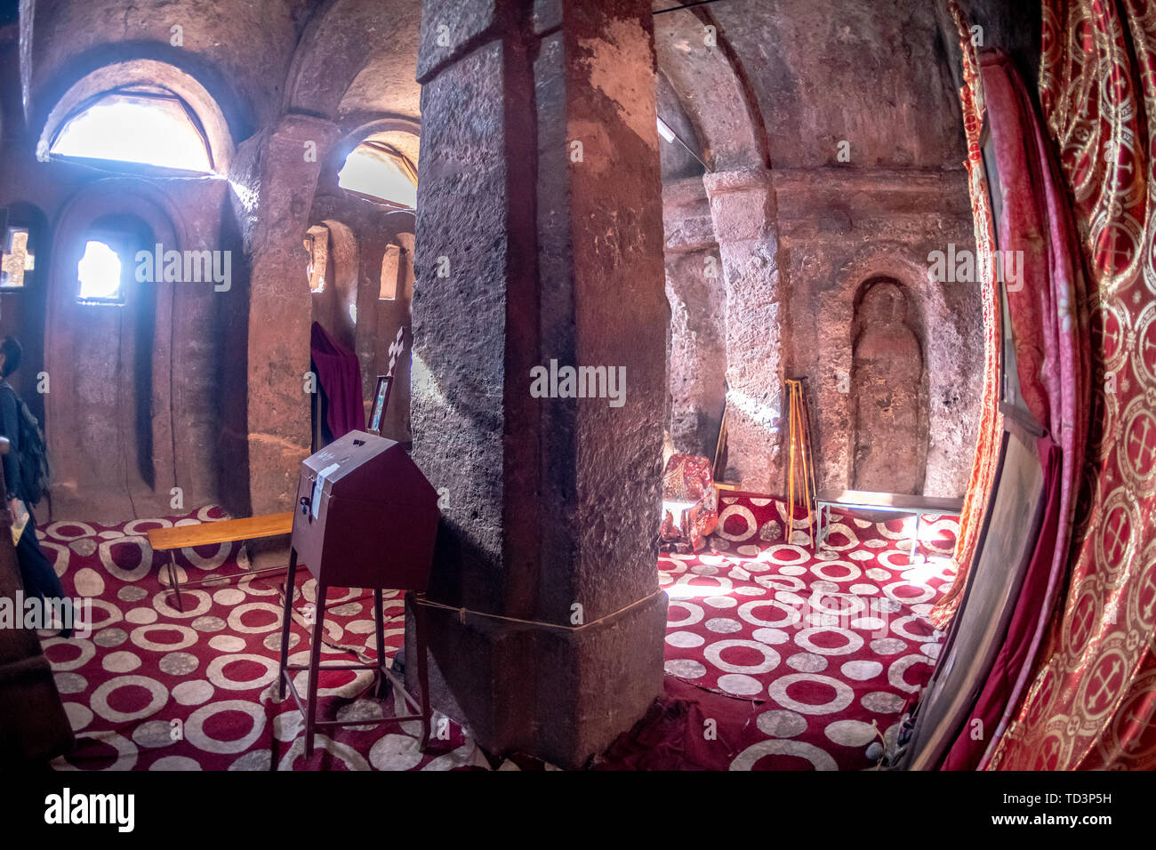 Rock hewn monolithic church of Bet Golgotha (House of Golgotha Mikael ...