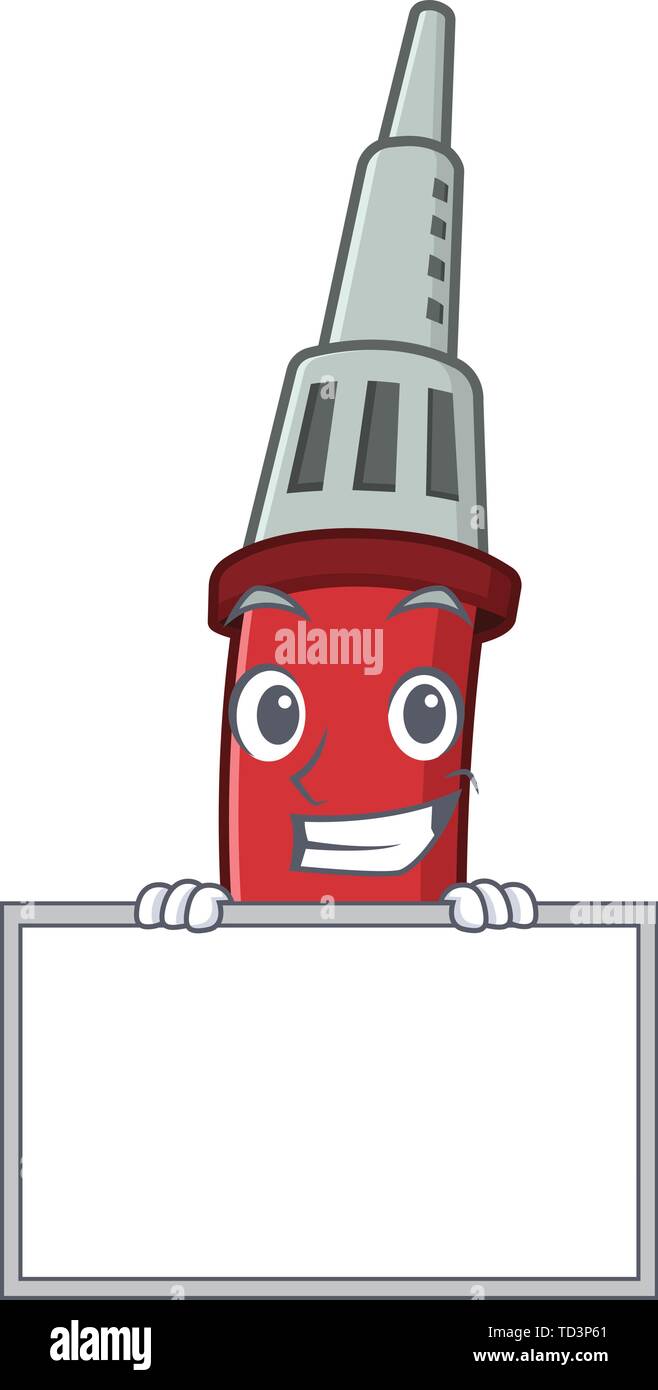 Grinning with board solderin iron in cartoon mechanical box Stock ...