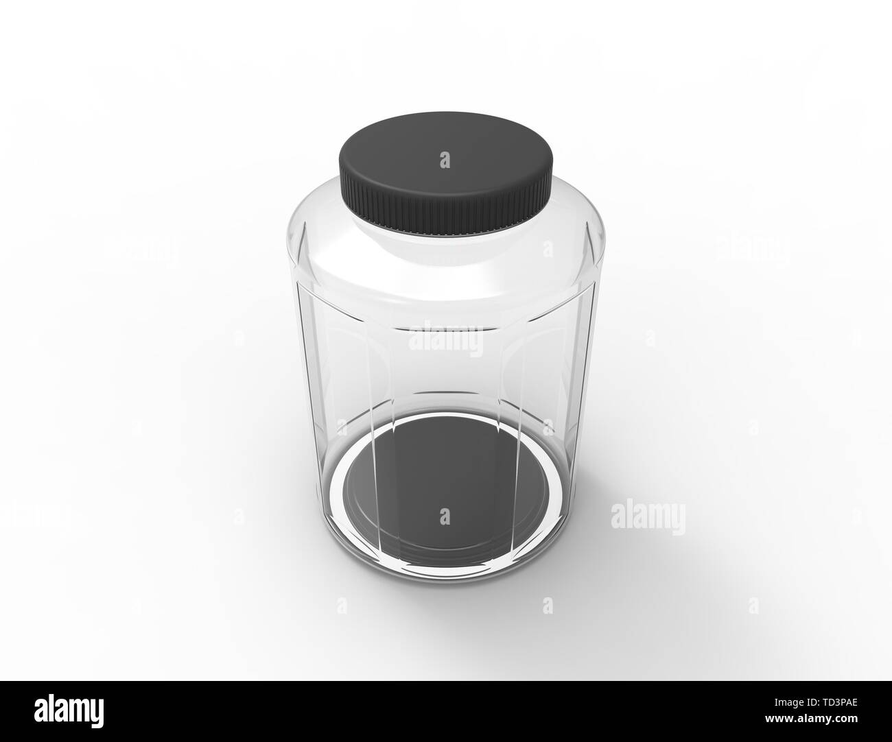 3d rendering of a plastic glass jar isolated on white background Stock ...
