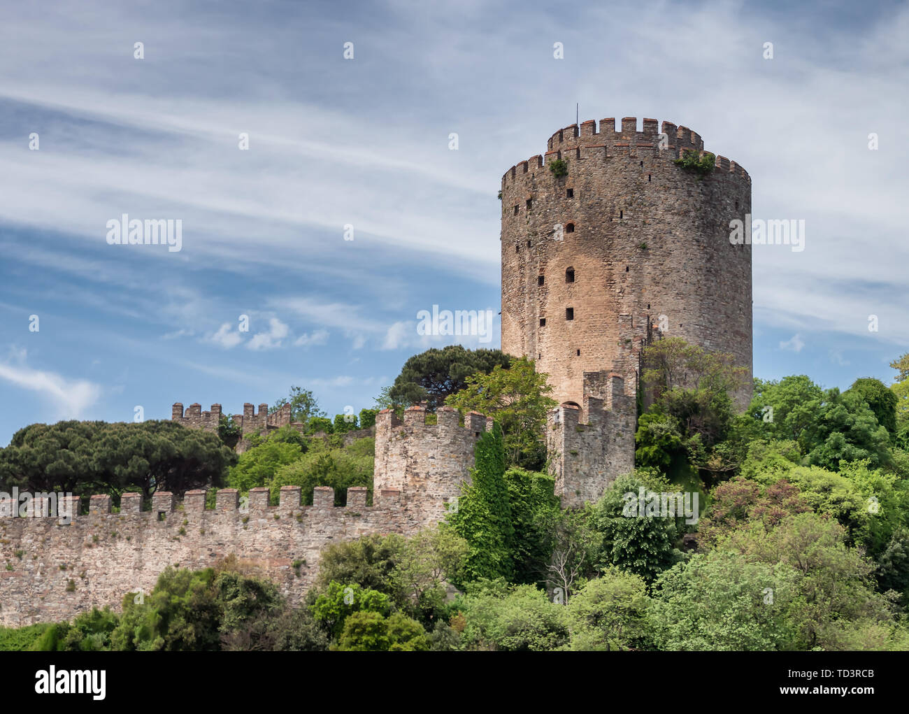 Rumeli Hisari fortress citadel at Bosporus in Istanbul, Turkey Stock ...