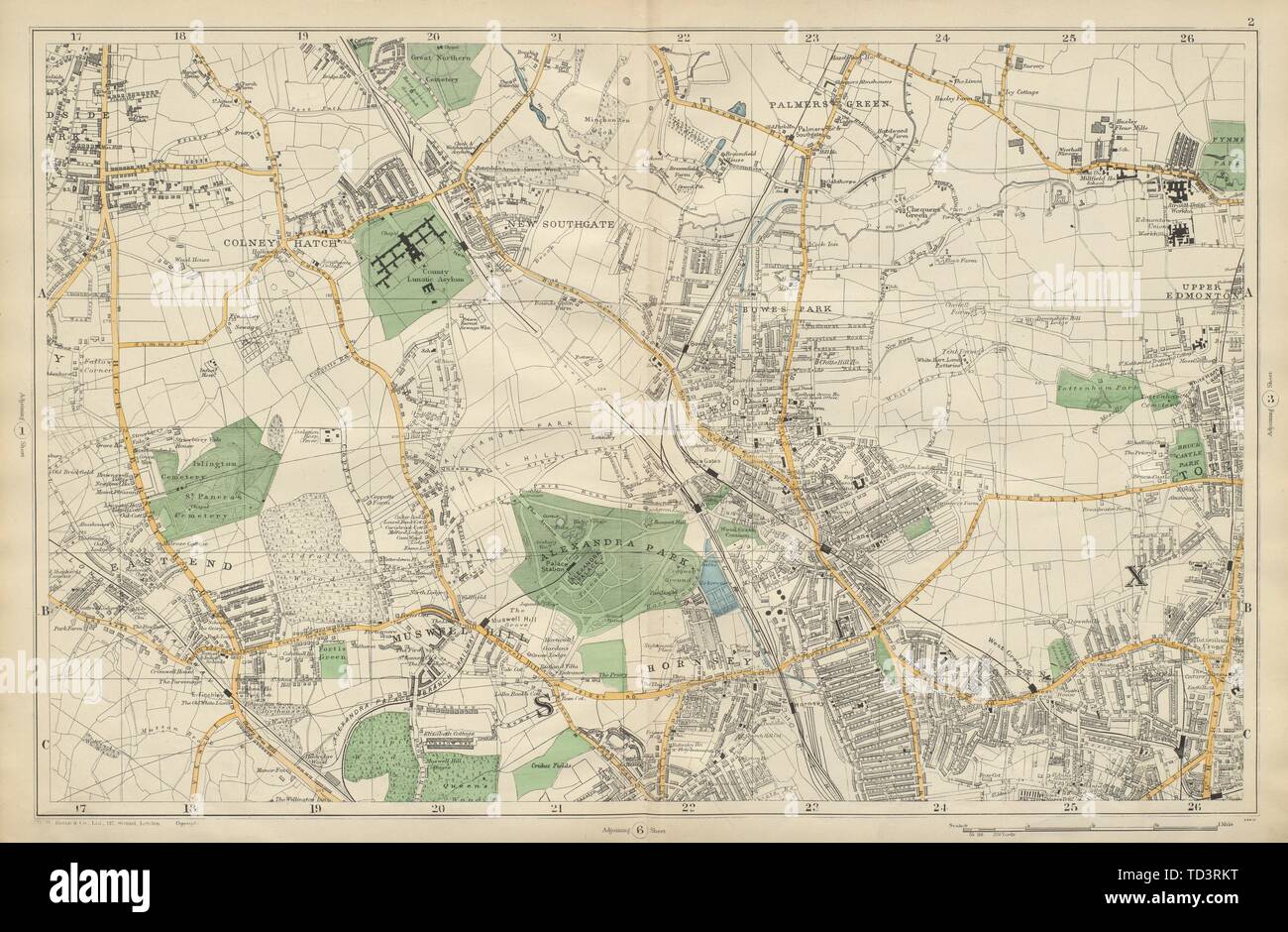 London street map 1900 hi-res stock photography and images - Alamy