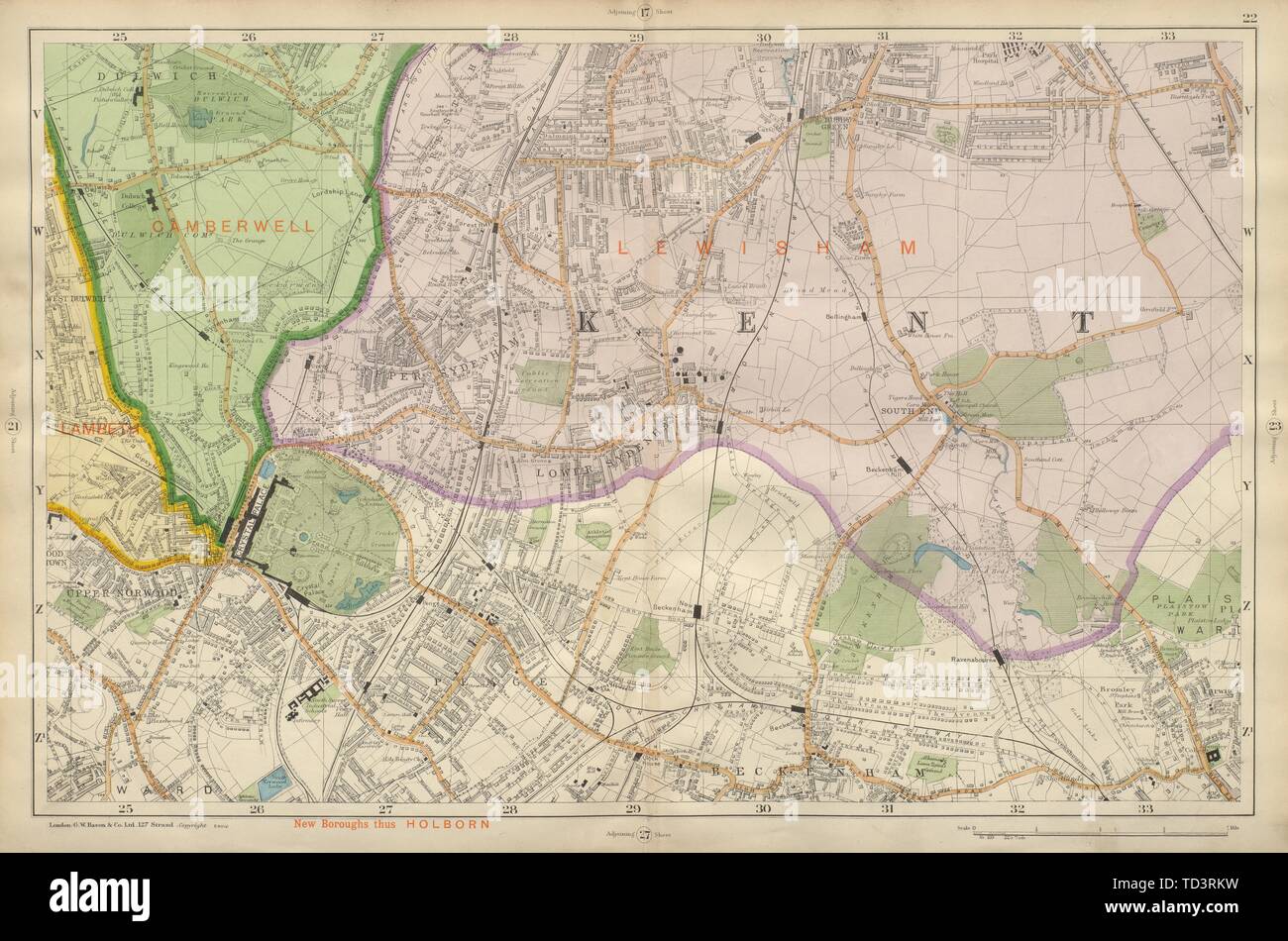 London street map 1900 hi-res stock photography and images - Alamy