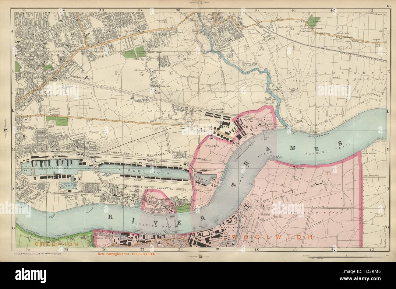 WEST/EAST HAM & BARKING Plaistow Woolwich Thamesmead Beckton BACON 1900 ...