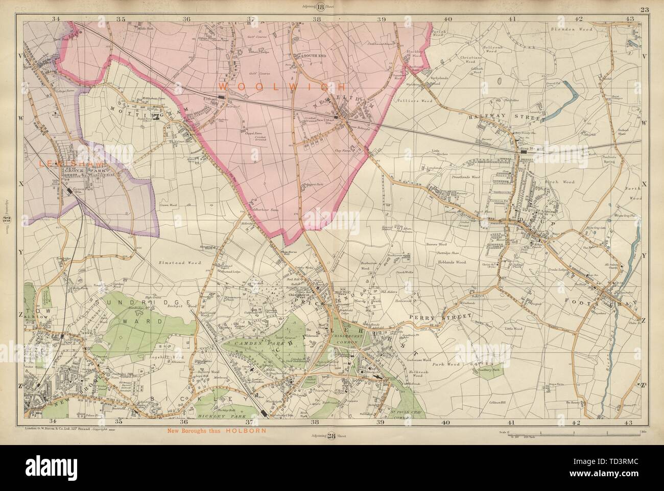 London street map 1900 hi-res stock photography and images - Alamy