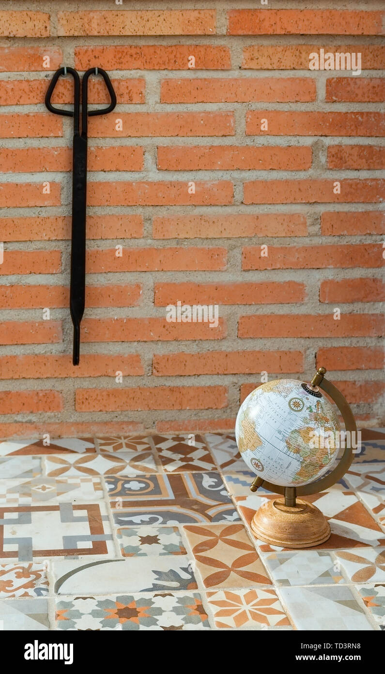 Abstract red globe on red background hi-res stock photography and ...