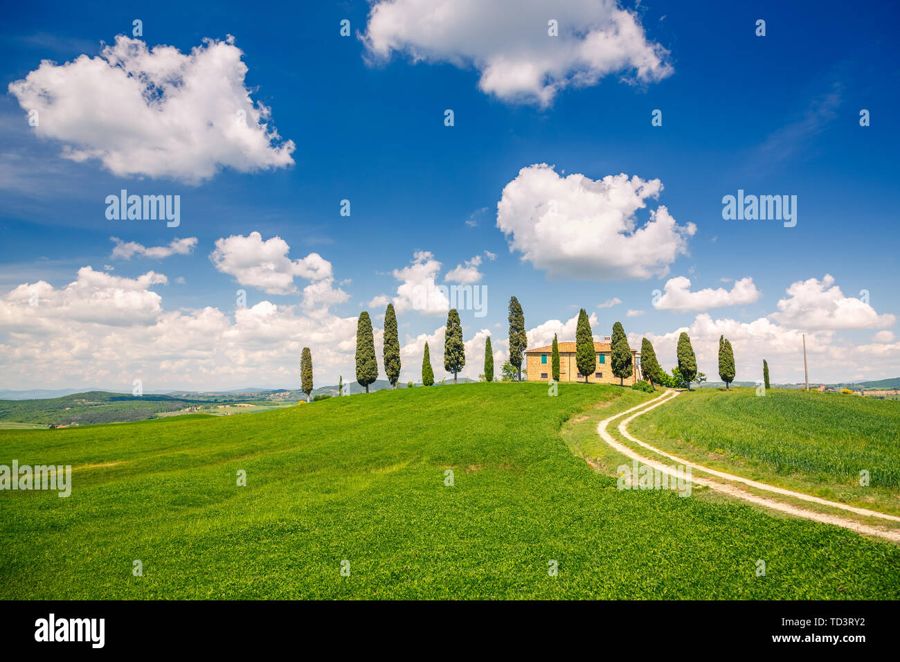 Tuscany spring landscape Stock Photo - Alamy