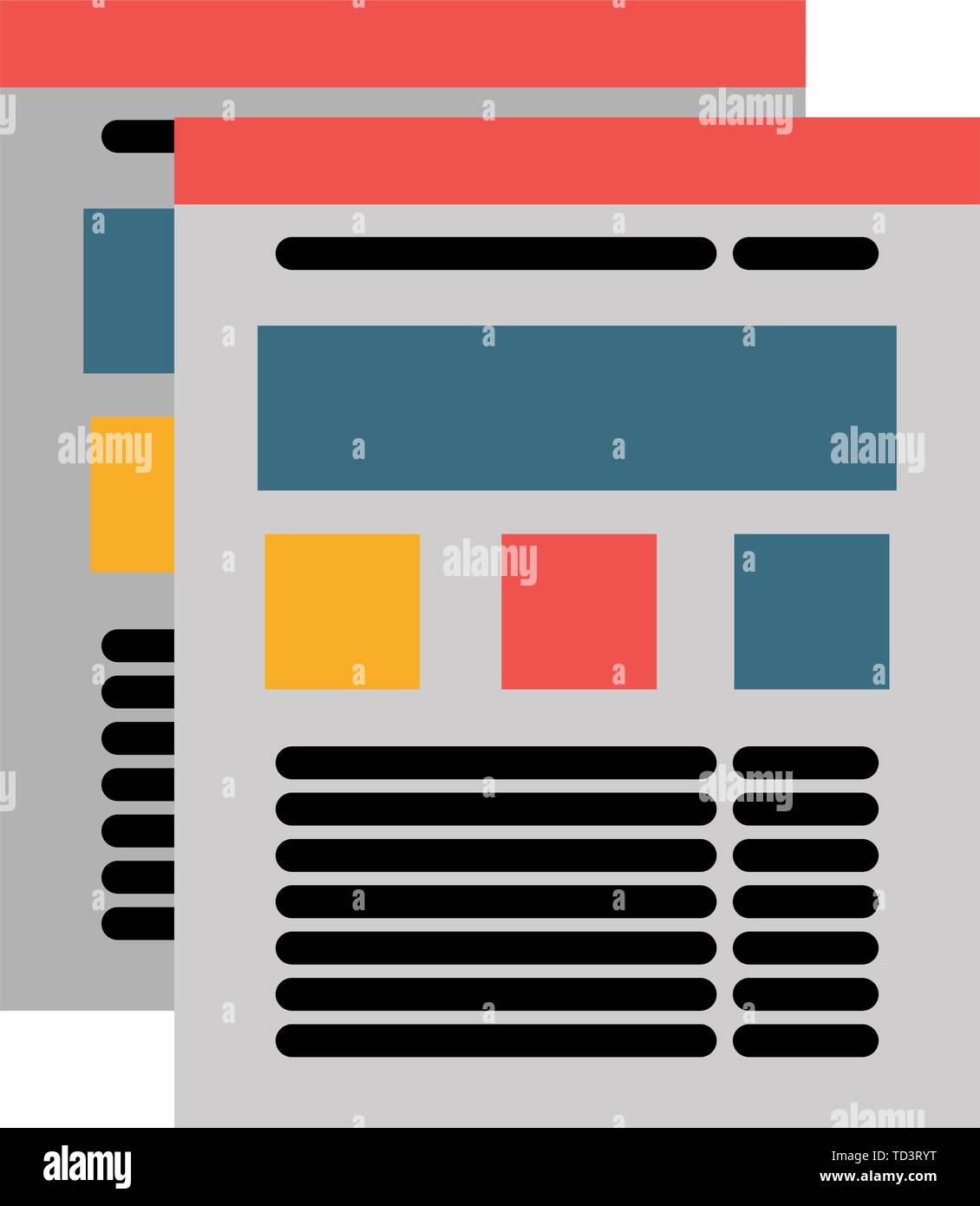 Website browser with information in page symbol Stock Vector Image ...