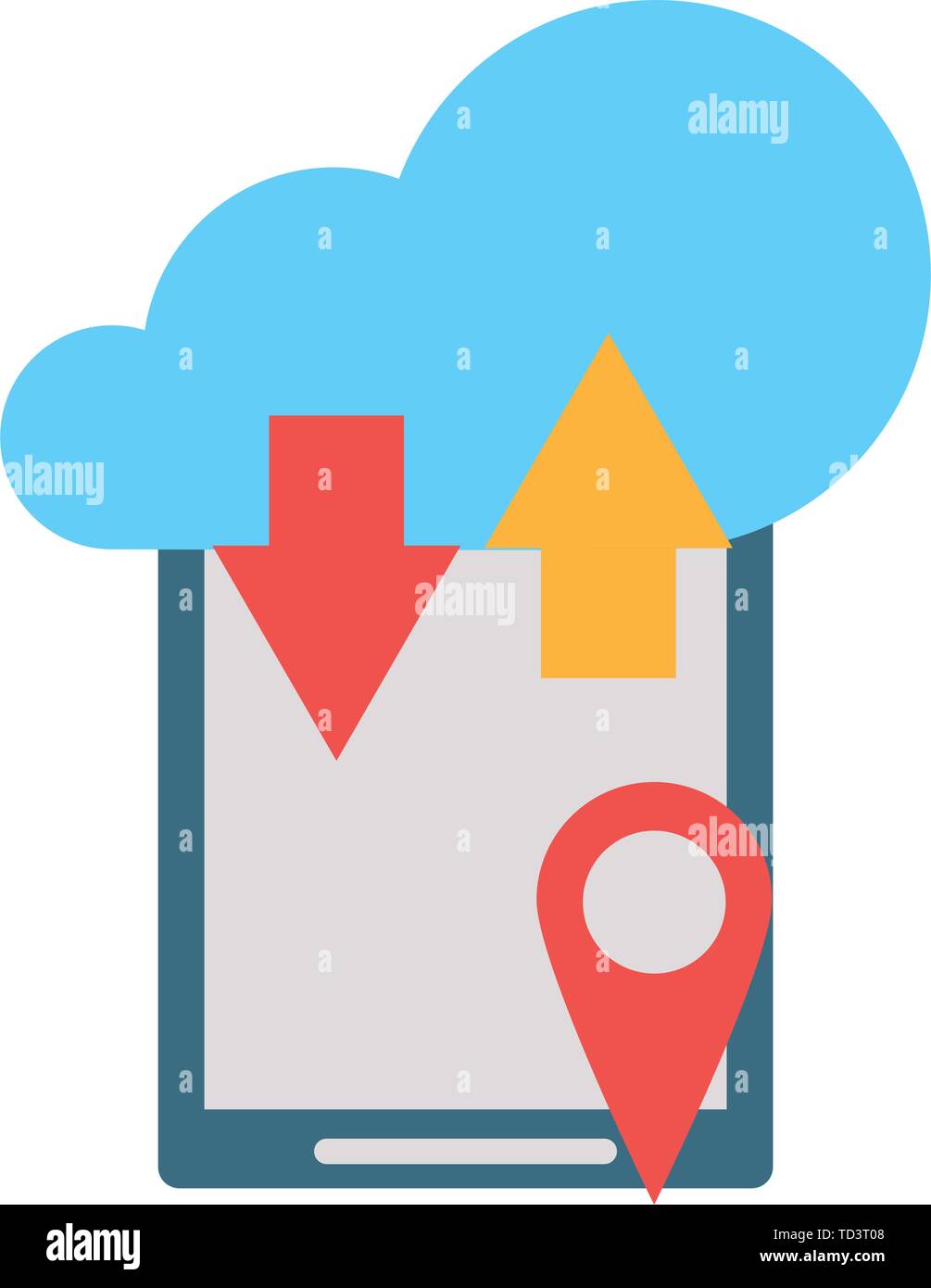 Cloud computing technology symbols isolated Stock Vector Image & Art ...