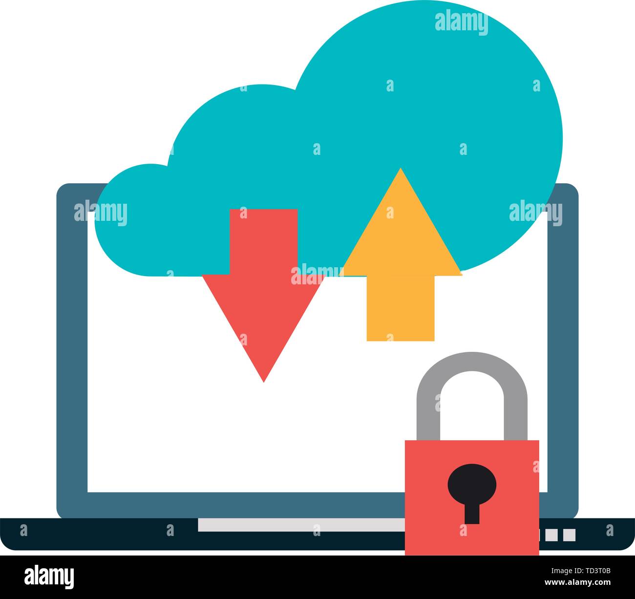 Cloud computing technology symbols isolated Stock Vector Image & Art ...