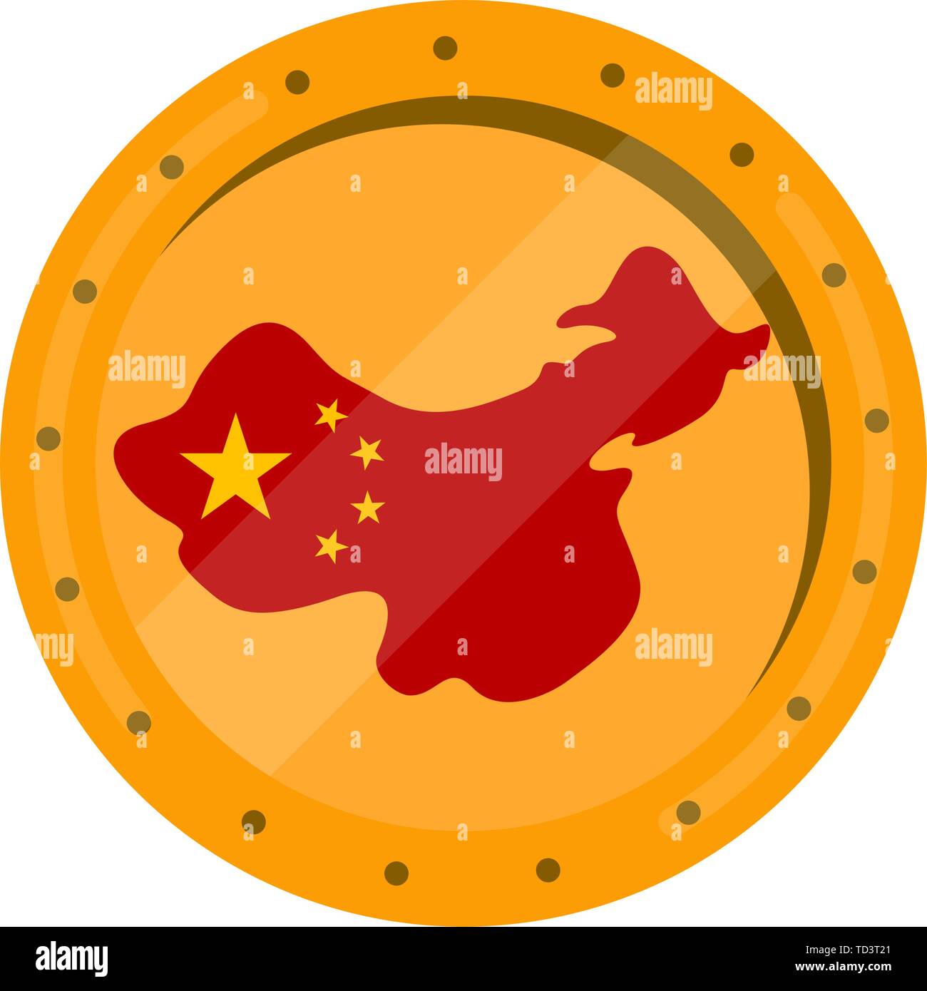 Map of coin Stock Vector Images - Alamy
