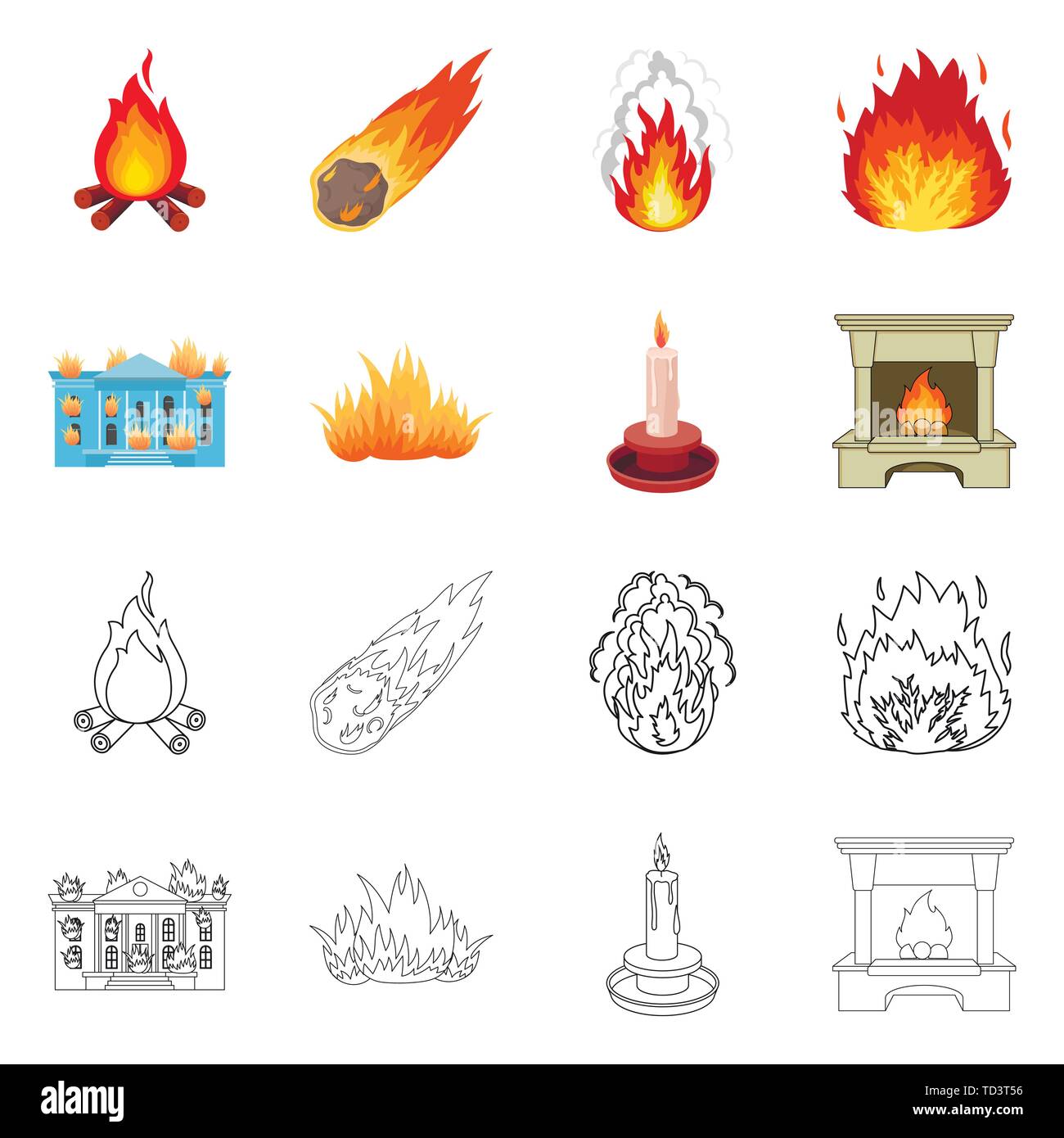 bonfire,meteorite,building,comic,candle,emergency,protection,fight,fire ...
