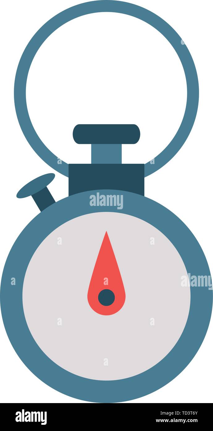 Chronometer timer clock with button isolated symbol Stock Vector Image & Art - Alamy