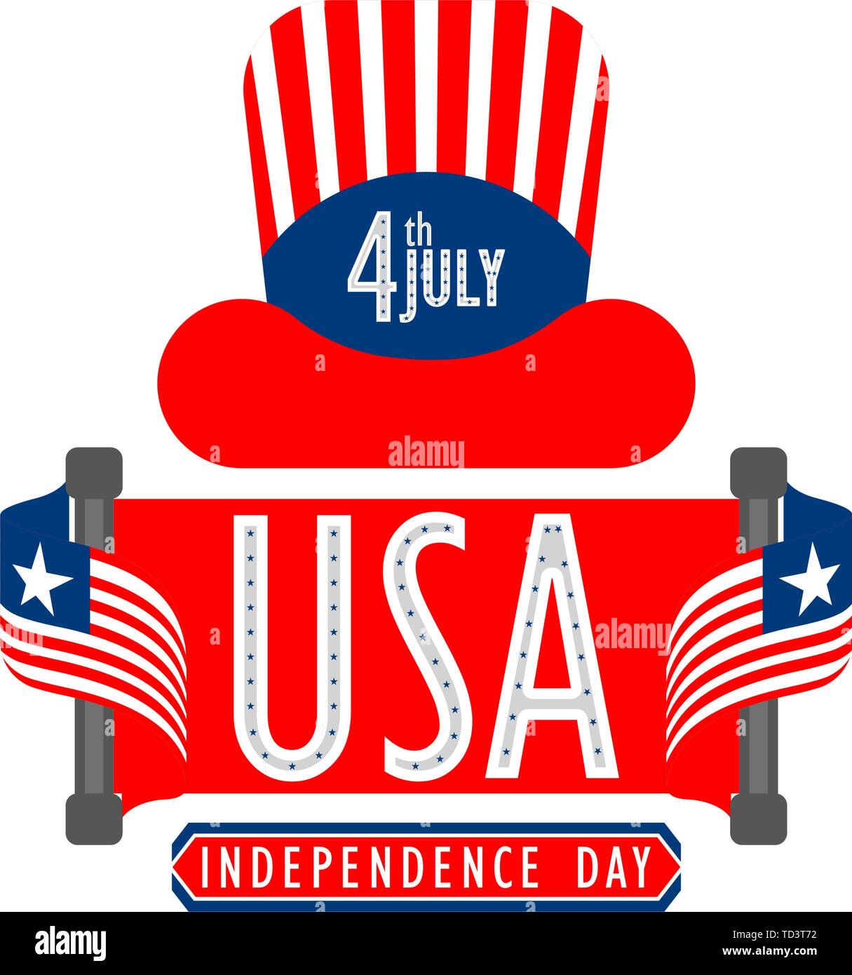 Happy 4th of July graphic design - Vector Stock Vector Image & Art - Alamy