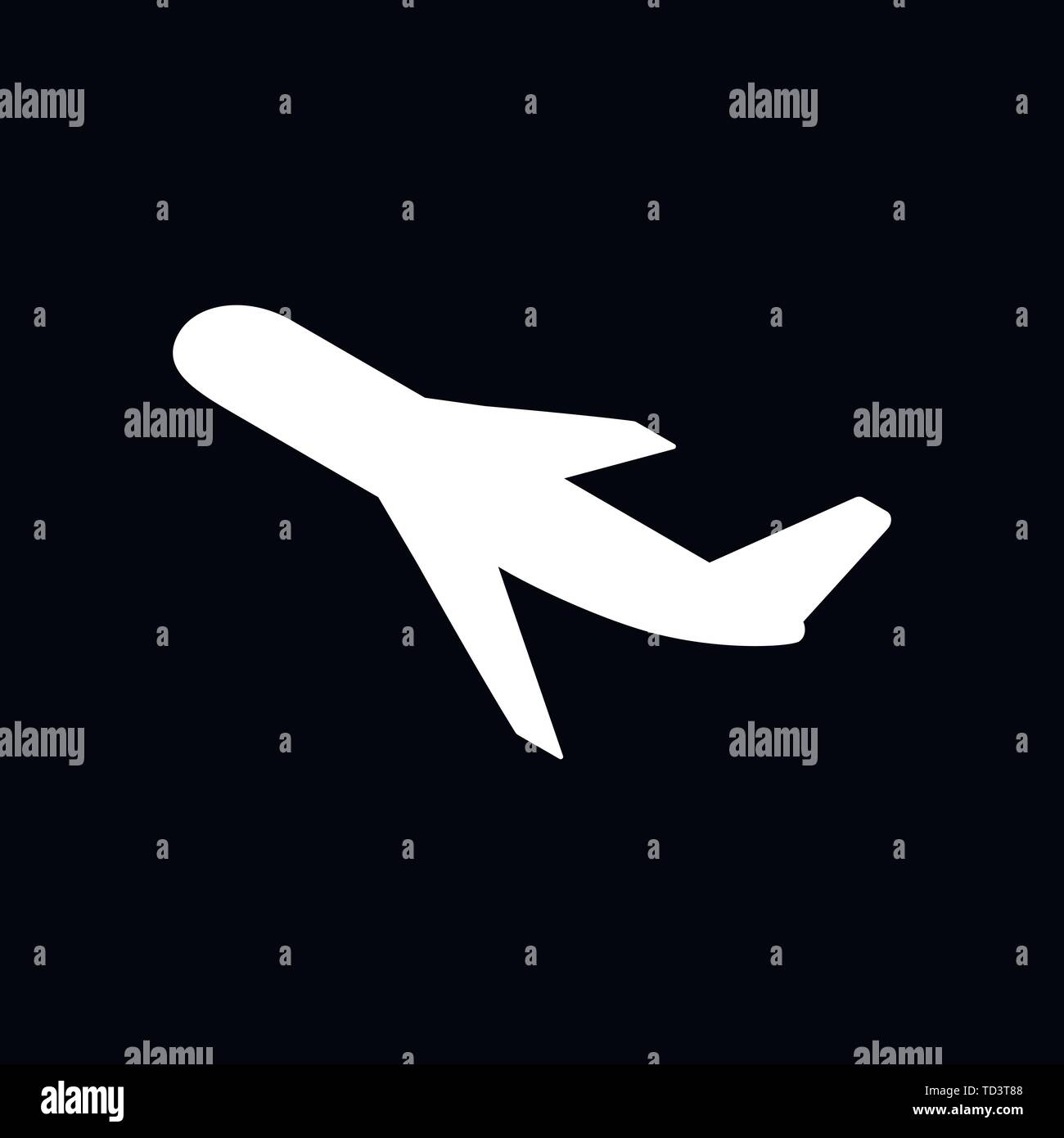 Plane icon on white background, Airplane icon vector. Flat icon ...