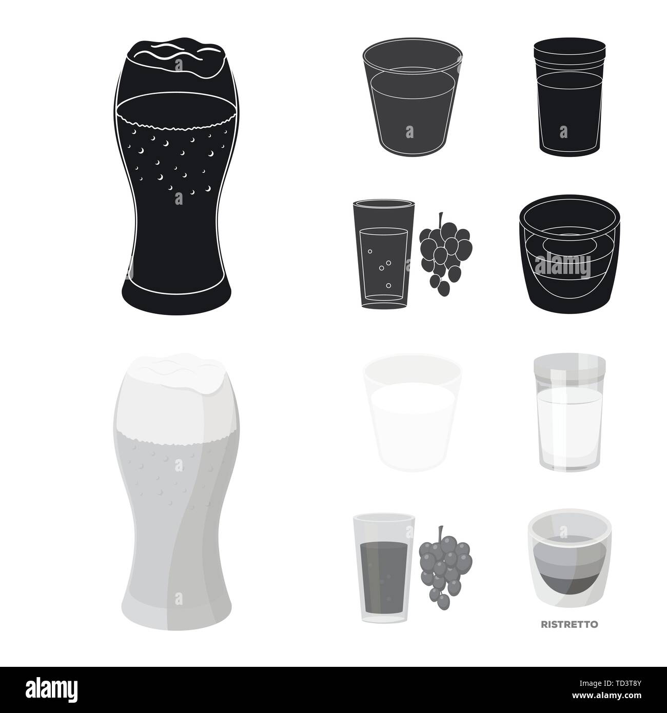 Half full milk Stock Vector Images - Alamy