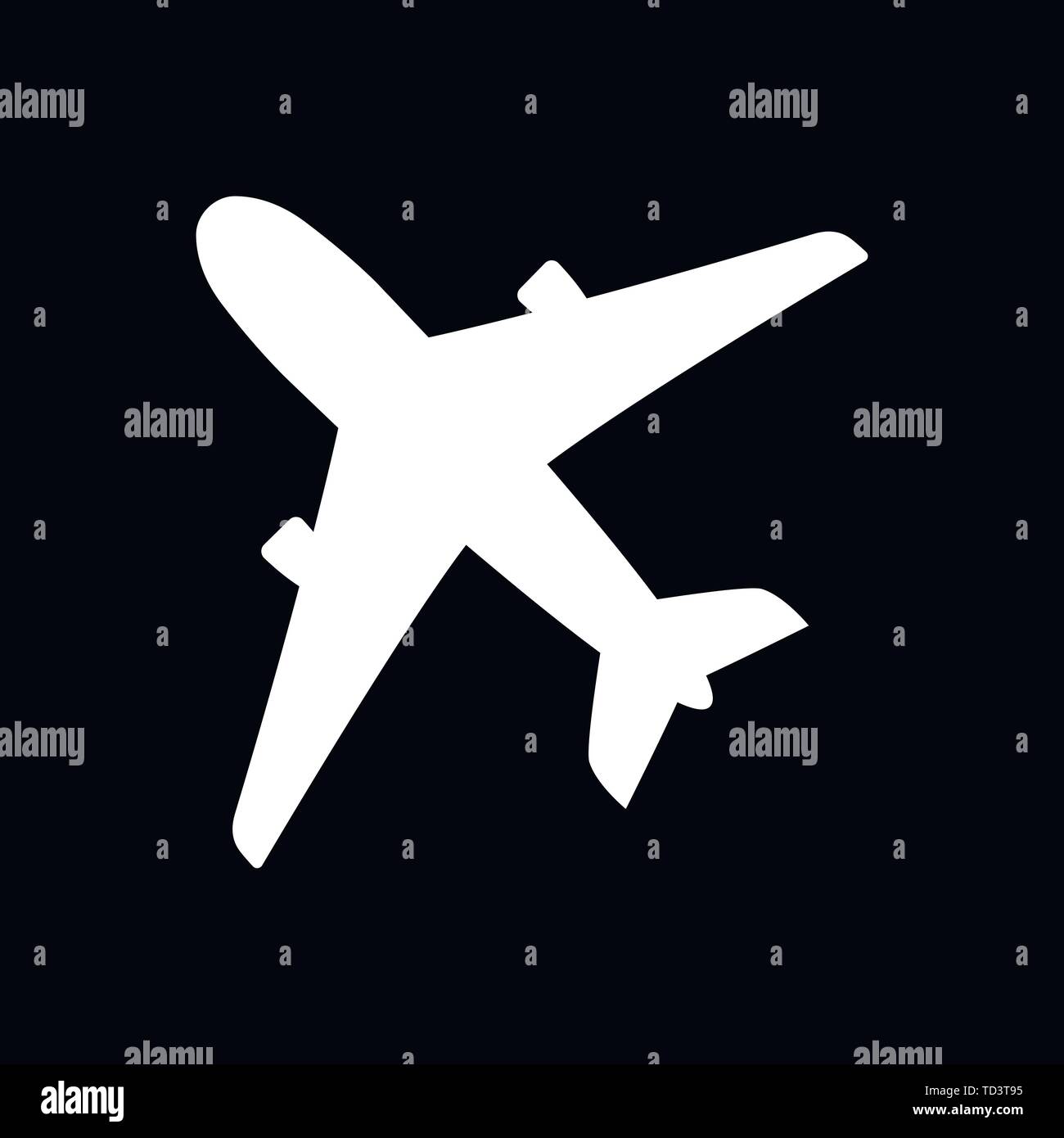 Plane icon on white background, Airplane icon vector. Flat icon ...