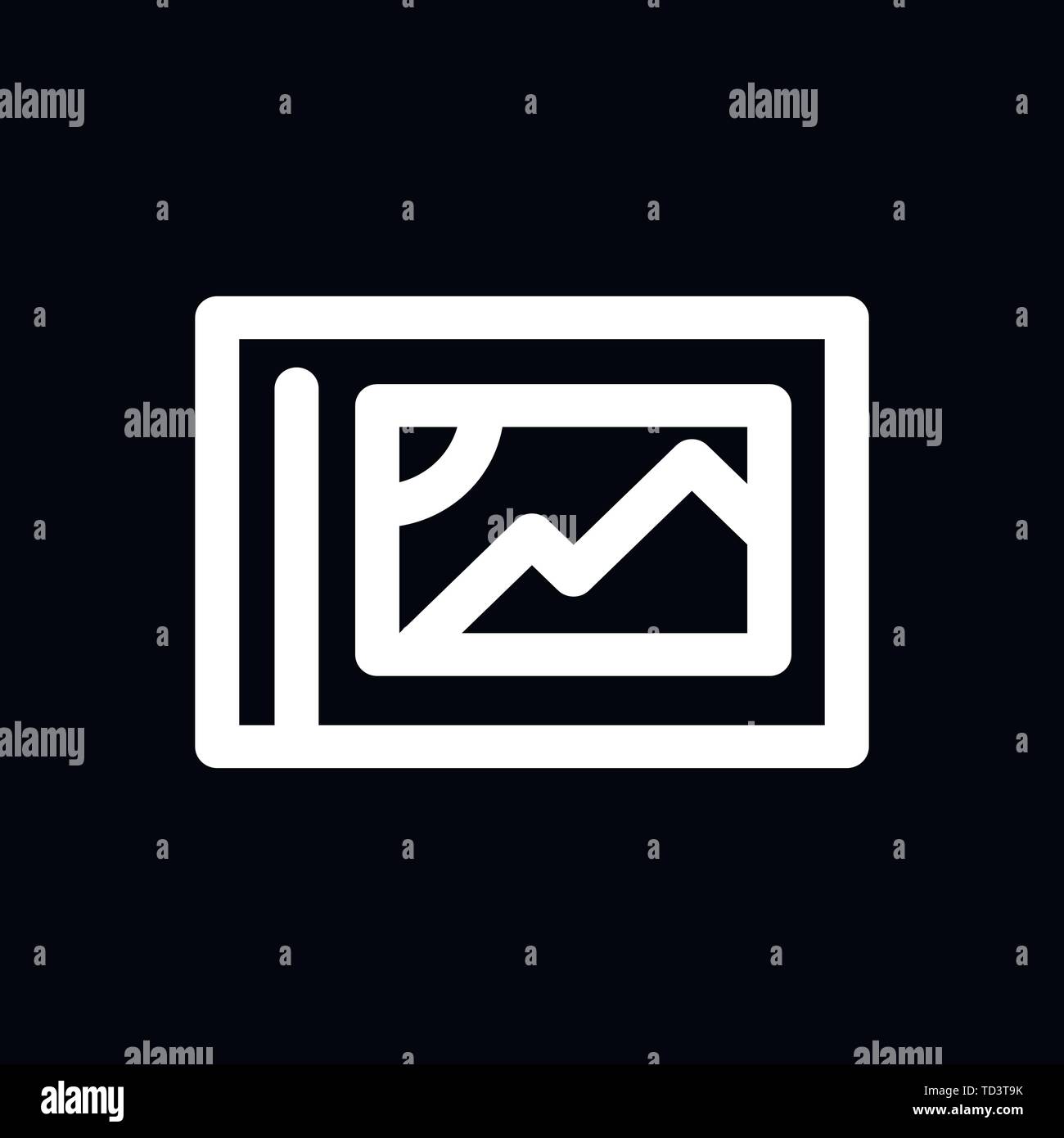 Photo album vector icon on white background illustration Stock Vector ...