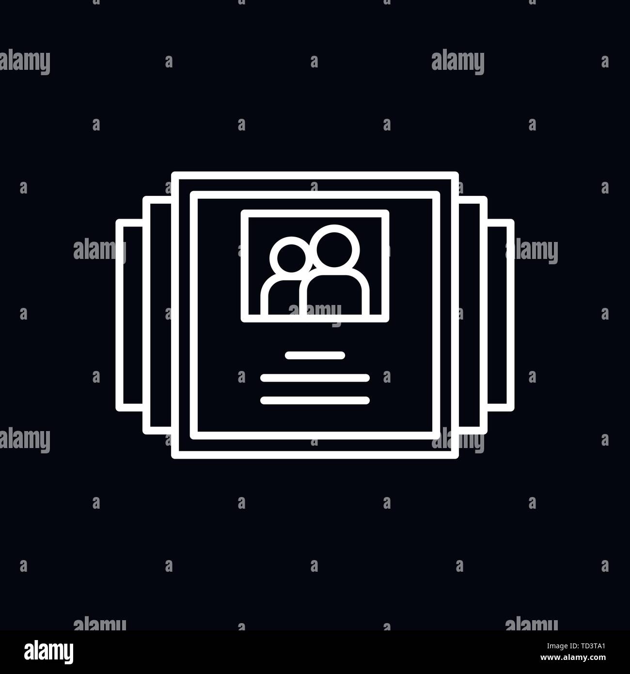 Photo album vector icon on white background illustration Stock Vector ...
