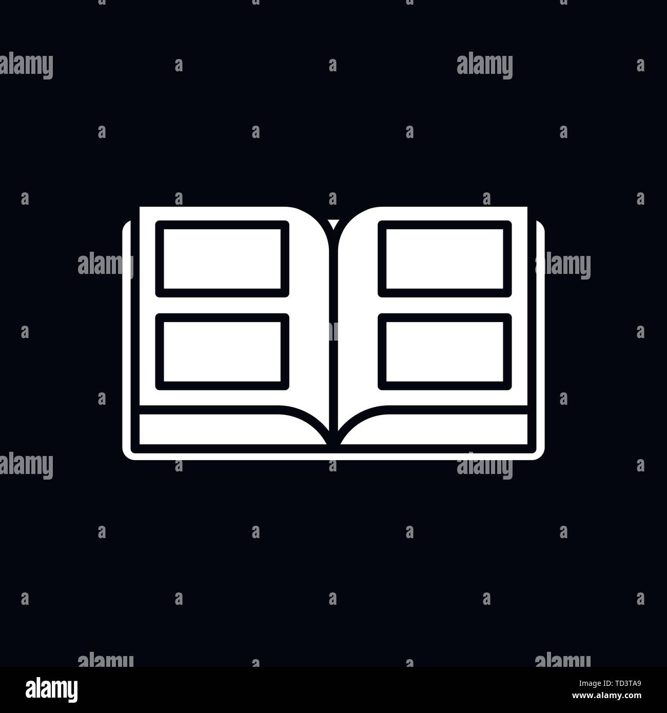 Photo album vector icon on white background illustration Stock Vector ...