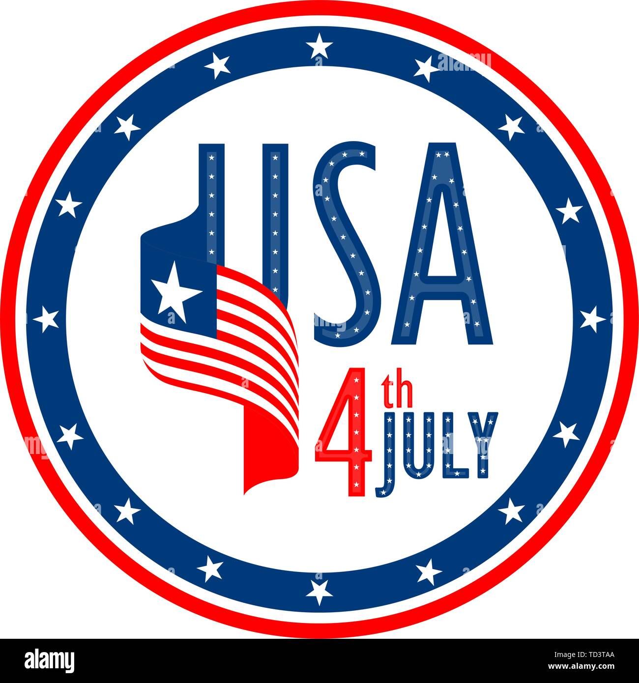 Happy 4th of July graphic design - Vector Stock Vector Image & Art - Alamy