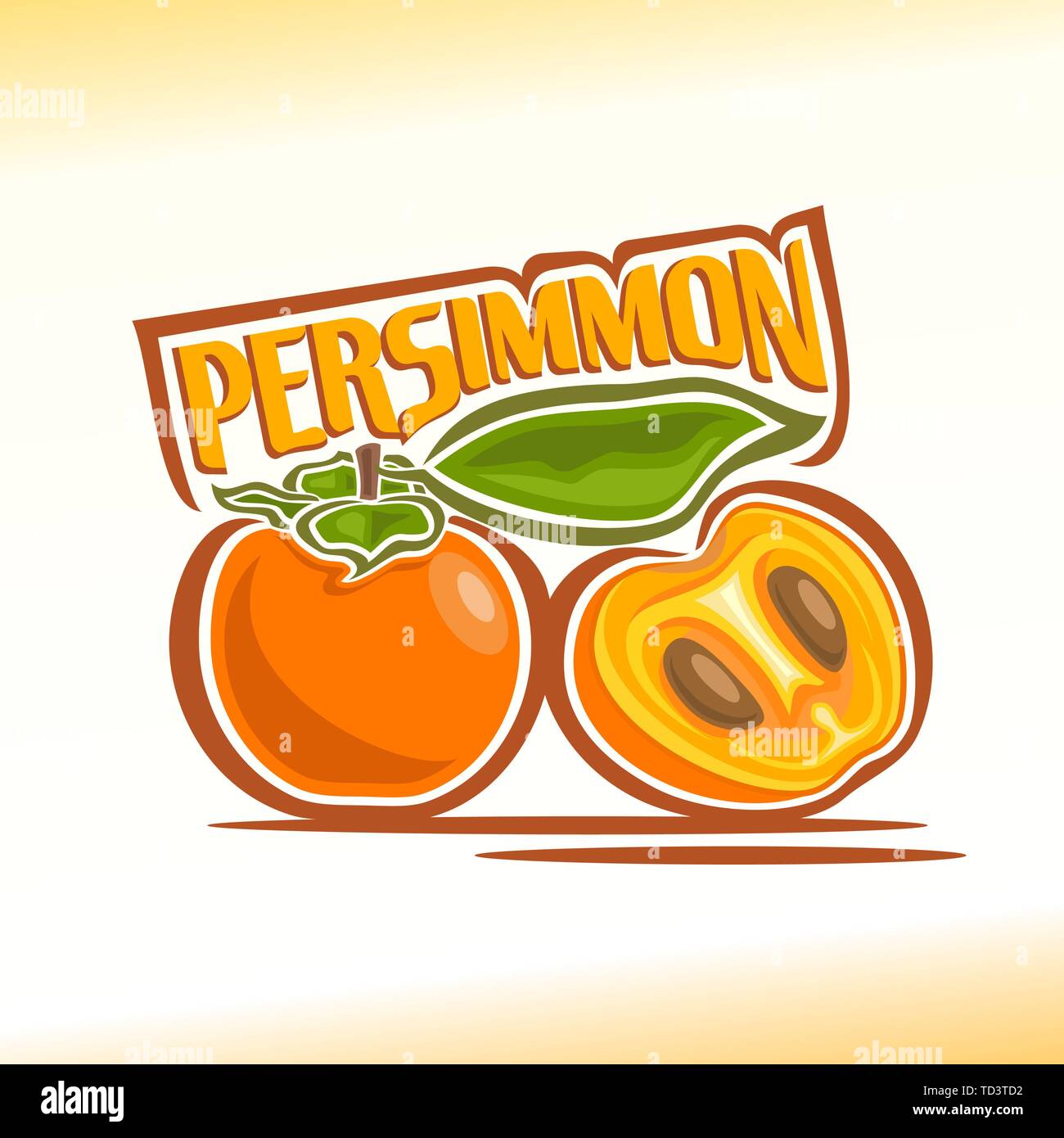 Vector logo for persimmon Stock Vector Image & Art - Alamy