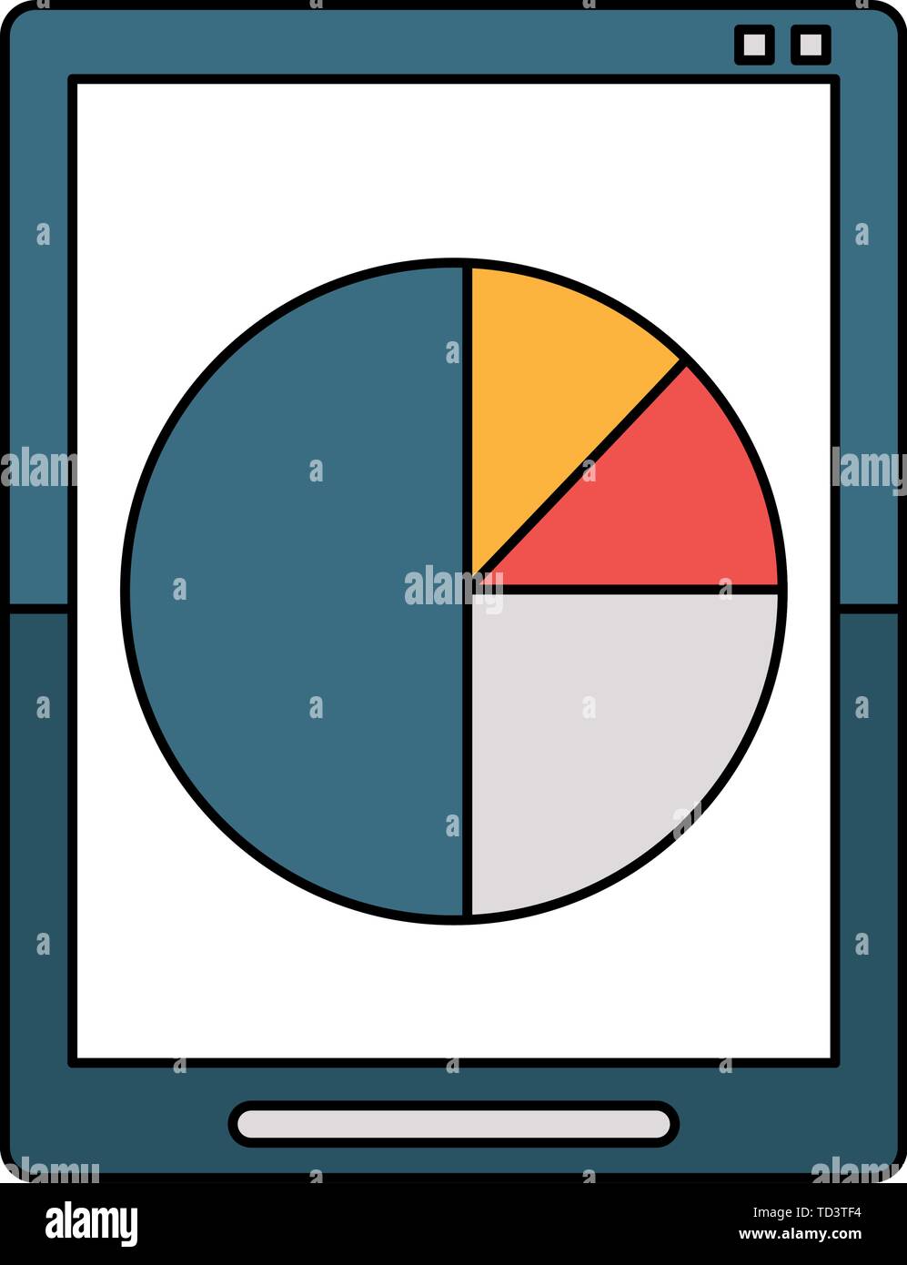 Tablet graph isolated Stock Vector Images - Alamy