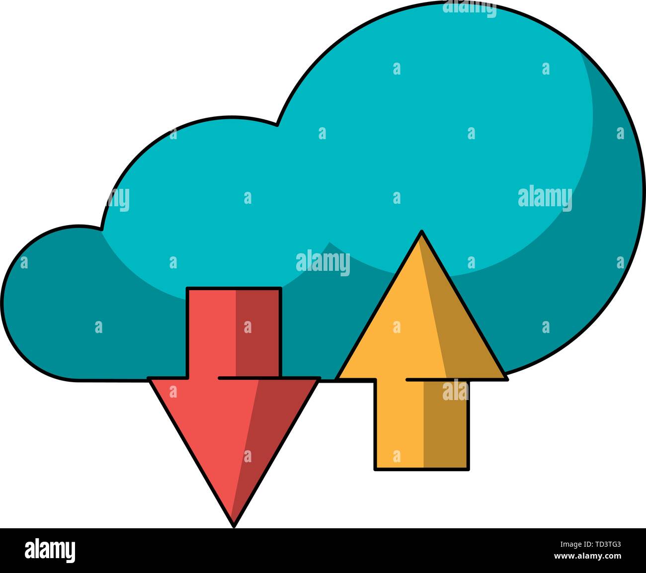 Cloud computing technology symbol isolated Stock Vector Image & Art - Alamy