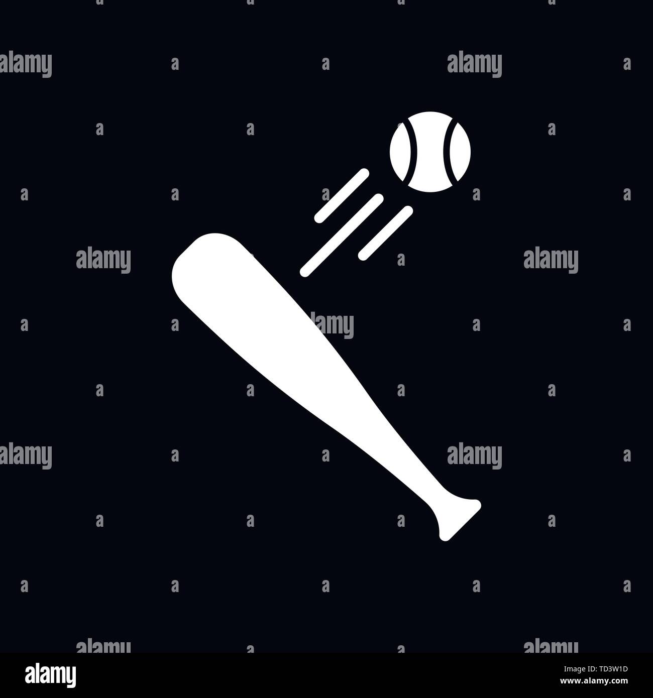 Simple modern set of baseball icons. Premium symbol collection. Vector ...