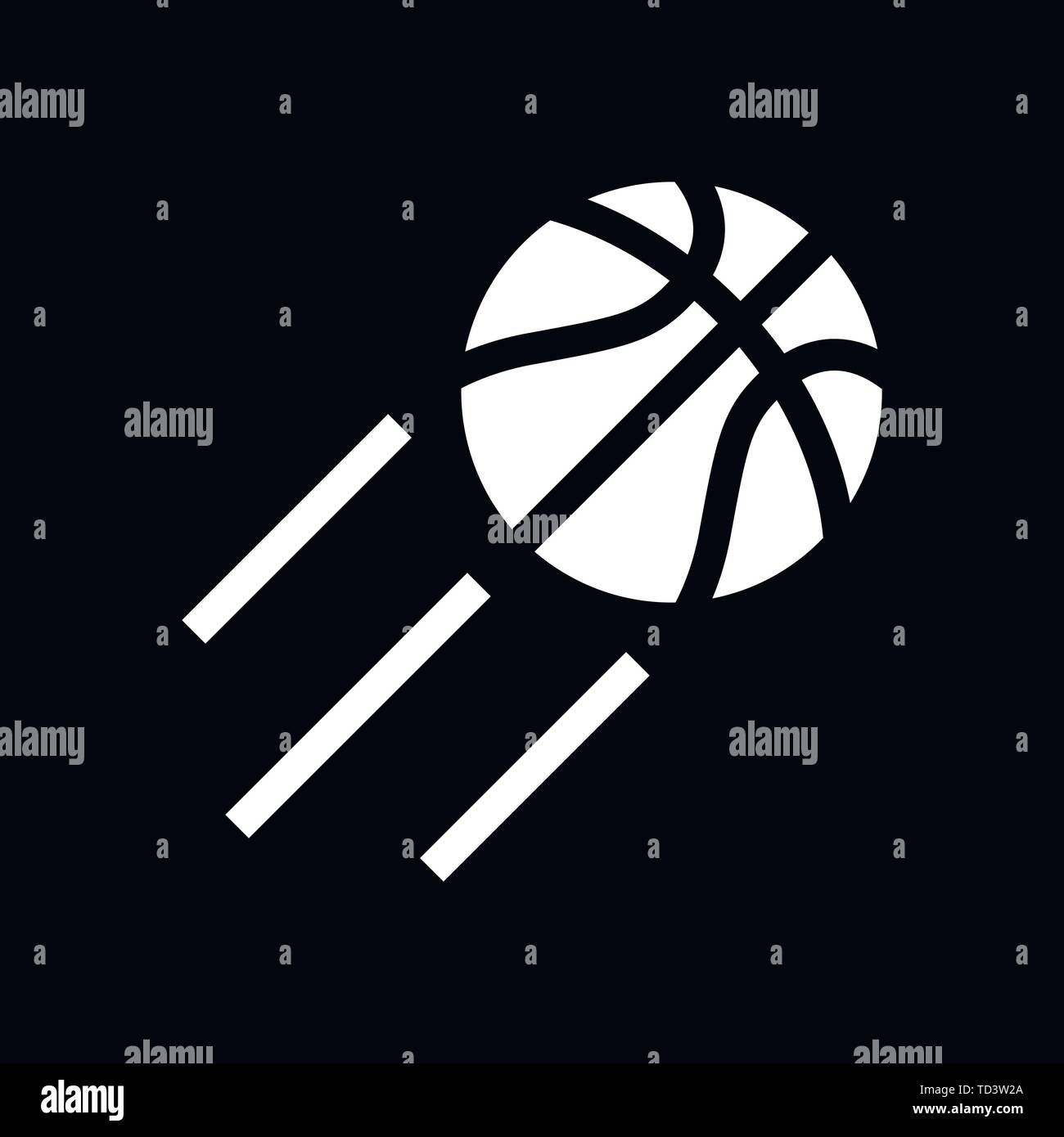 Basketball icon vector, in trendy flat style isolated on white ...