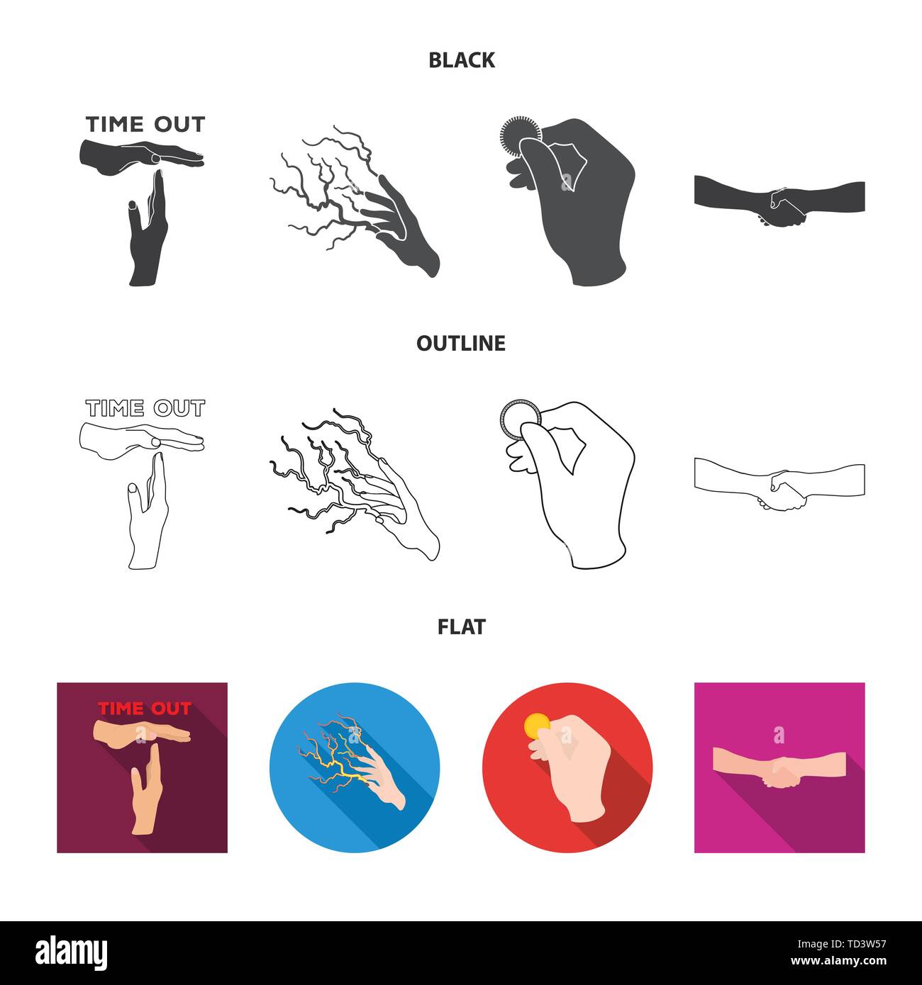 Vector design of animated and thumb icon. Collection of animated and ...