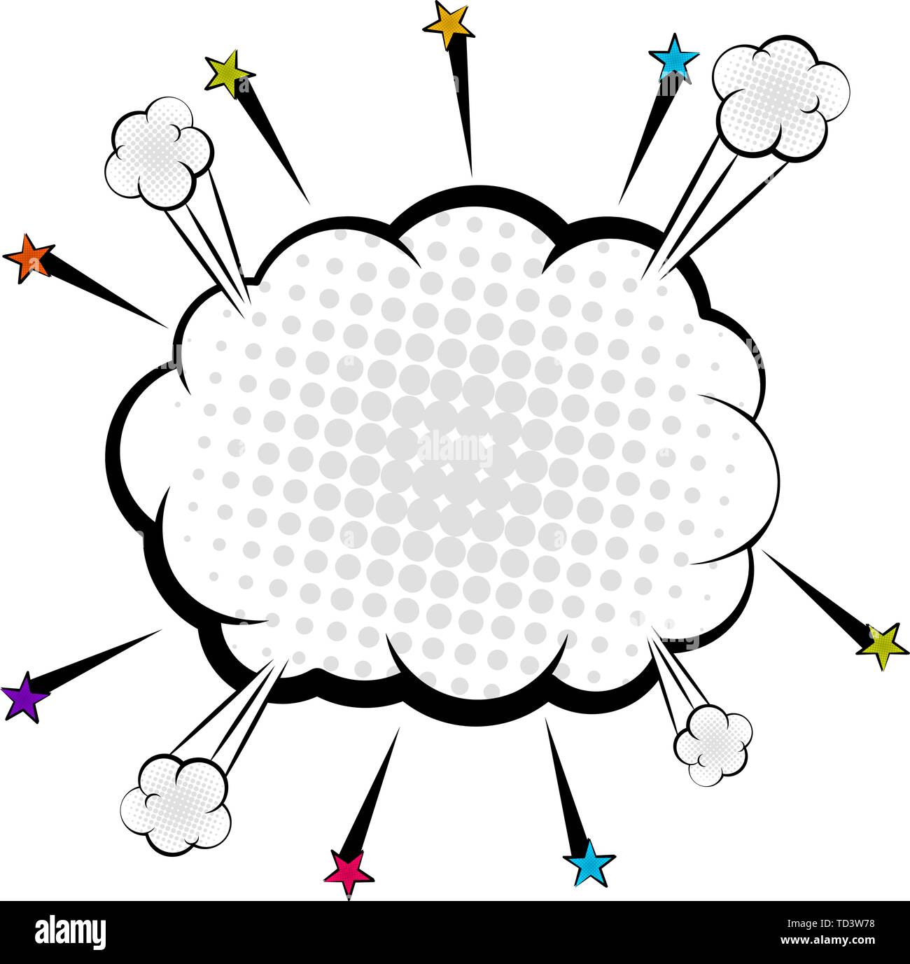 Comic bubble chat with explosion effect - Vector Stock Vector Image ...