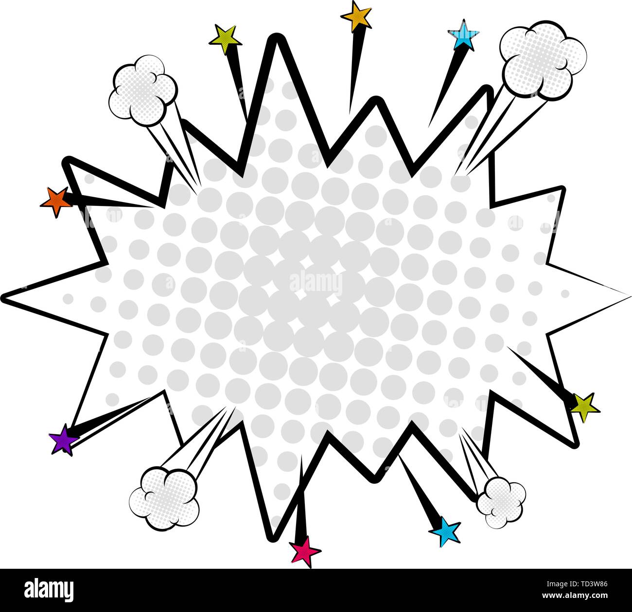 Comic bubble chat with explosion effect - Vector Stock Vector Image ...