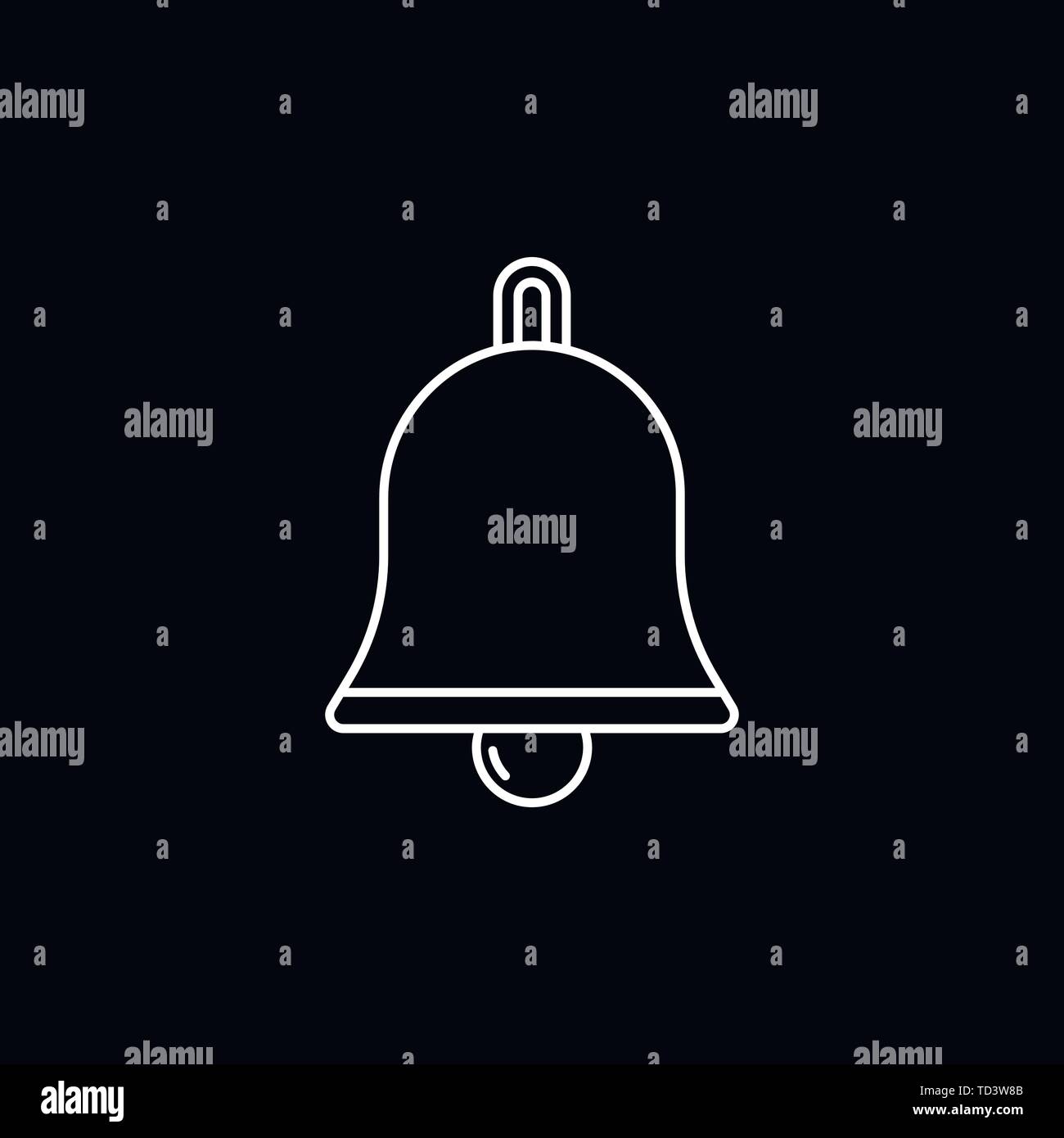 Bell Icon in trendy flat style isolated on grey background ...