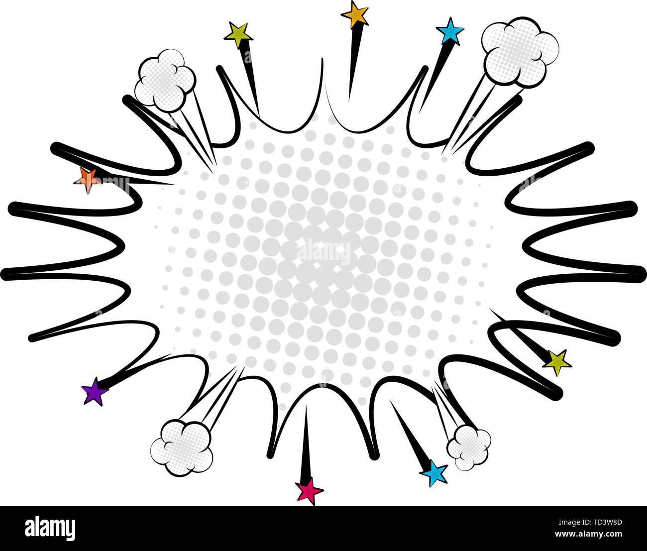 Comic bubble chat with explosion effect - Vector Stock Vector Image ...
