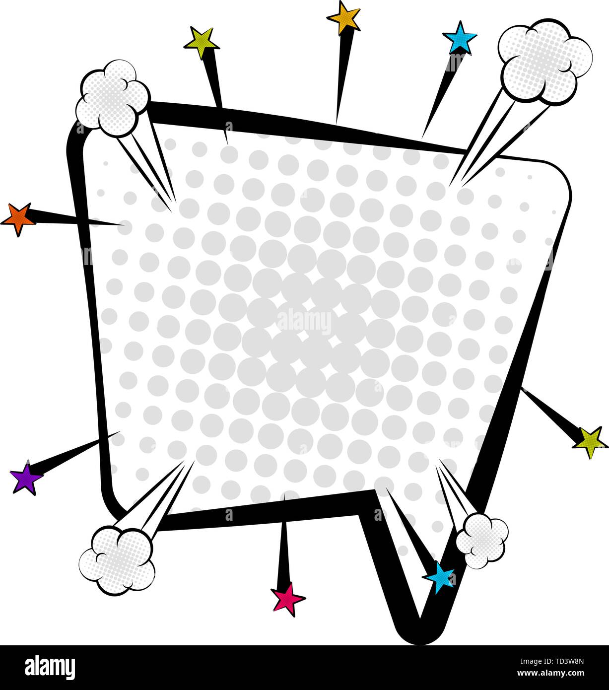 Comic bubble chat with explosion effect - Vector Stock Vector Image ...