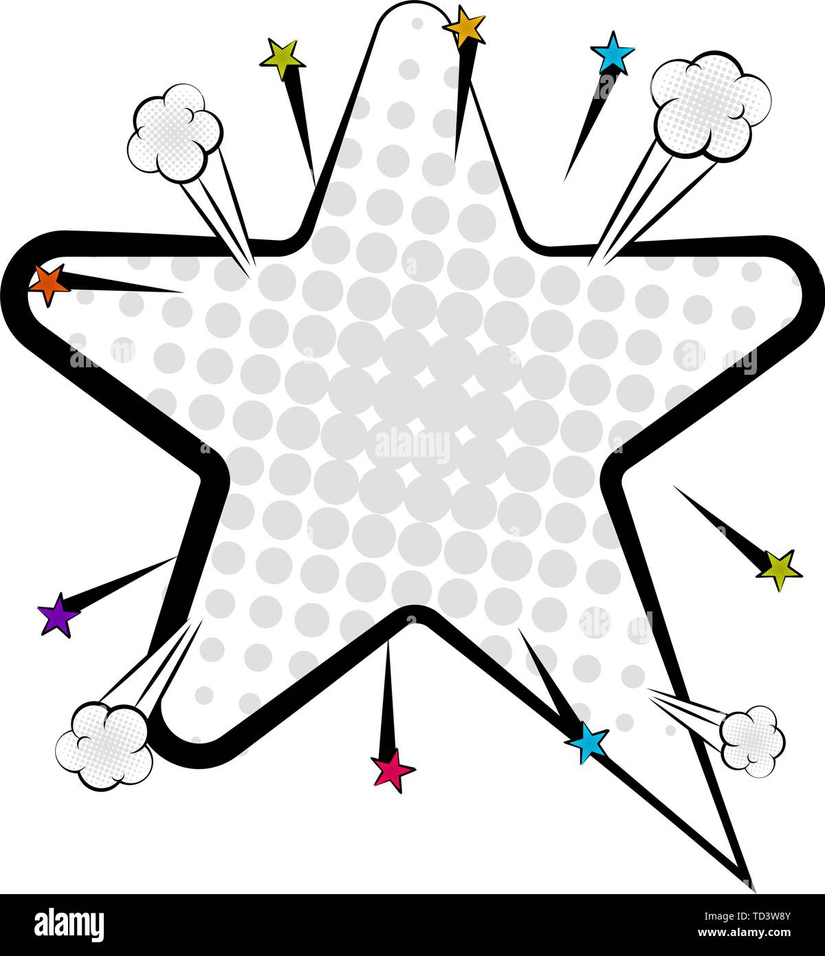 Comic bubble chat with explosion effect - Vector Stock Vector Image ...