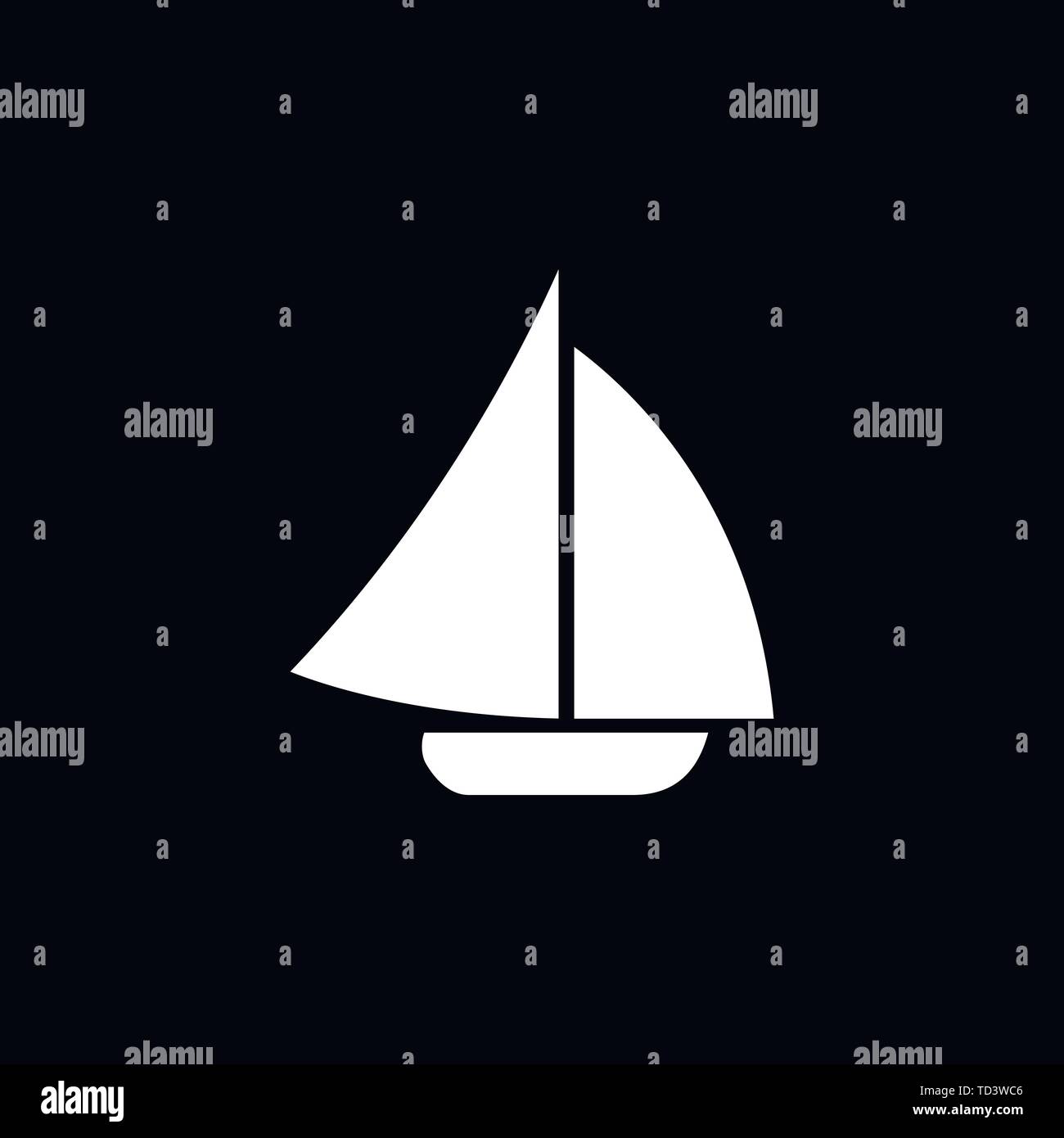 Boat icon vector in trendy flat style isolated on white background ...