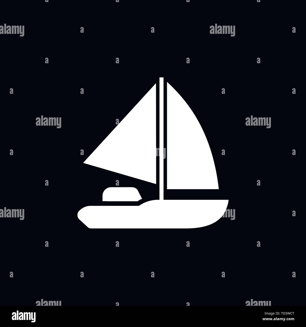 Boat icon vector in trendy flat style isolated on white background ...